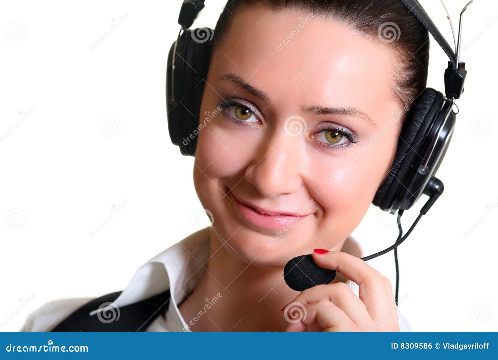 Receptionist stock photo. Image of helpful, call, headset - 8309586