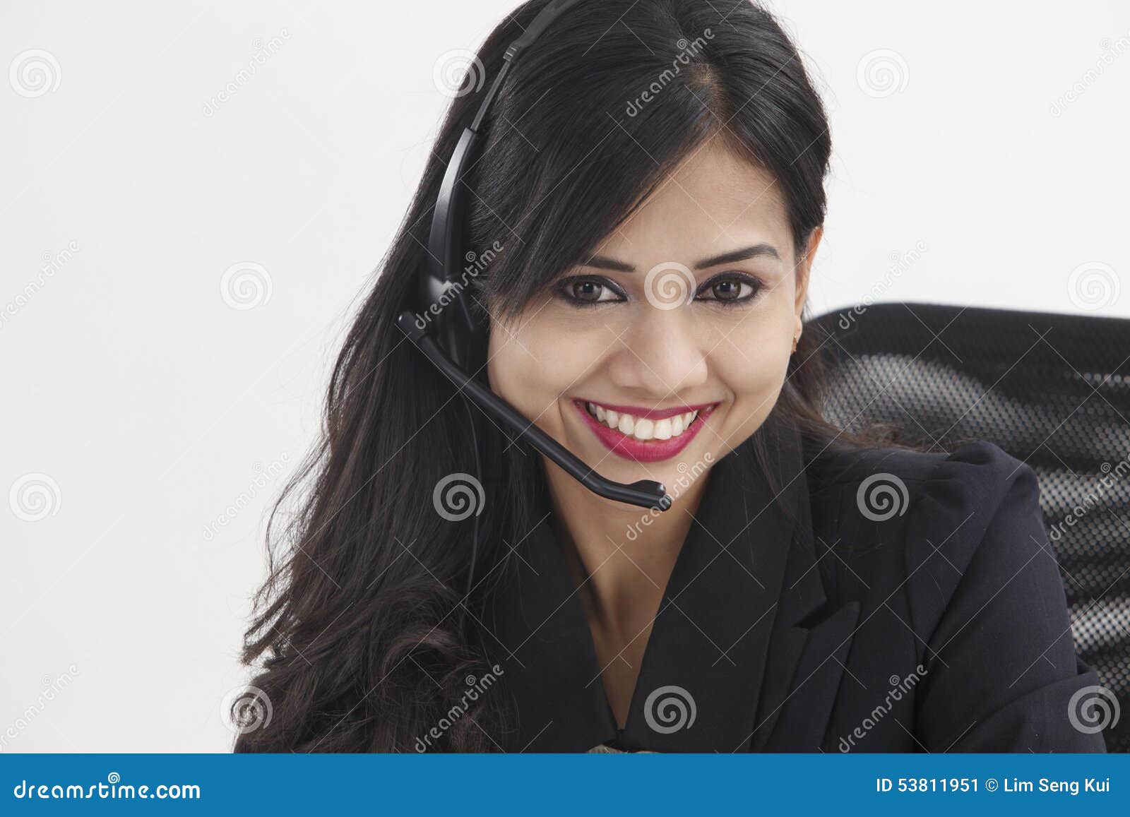 Receptionist stock image. Image of hair, beautiful, call - 53811951