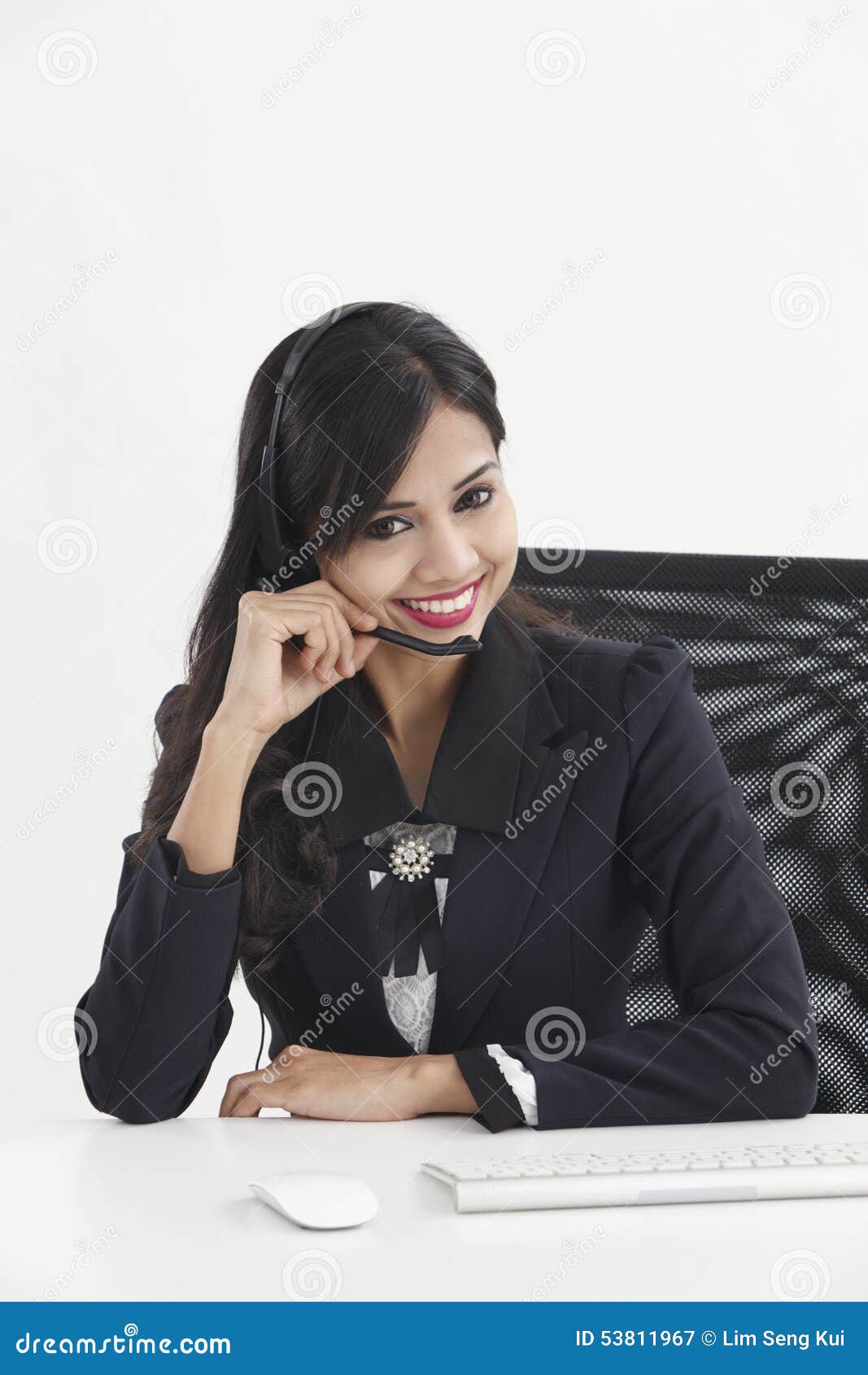 Receptionist stock image. Image of helpdesk, businesswoman - 53811967
