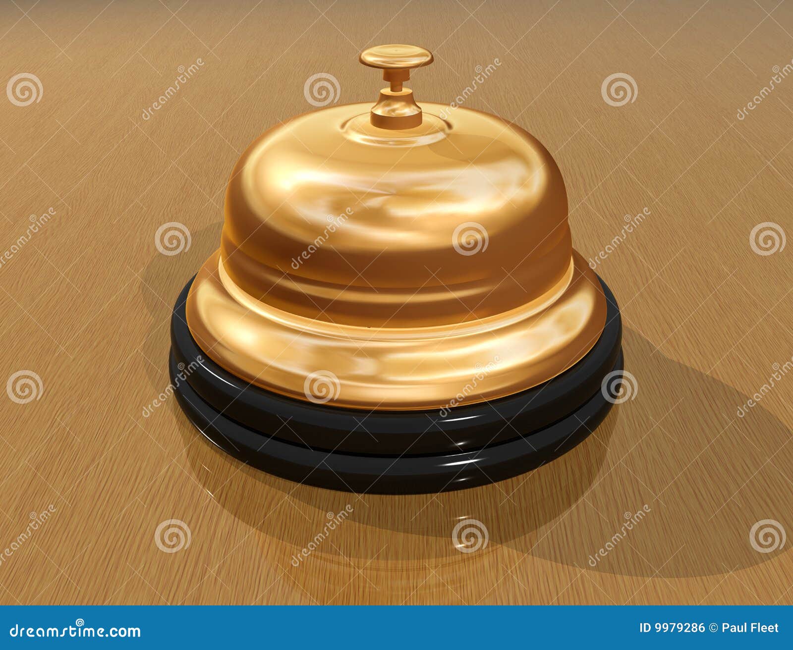 Receptionist bell stock illustration. Illustration of gold - 9979286