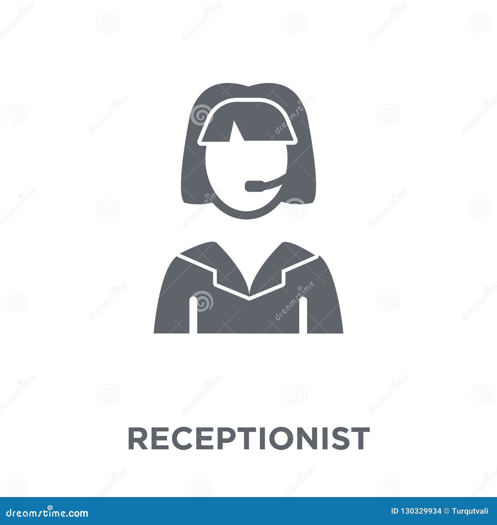 Receptionist Icon from Hotel Collection. Stock Vector - Illustration of ...