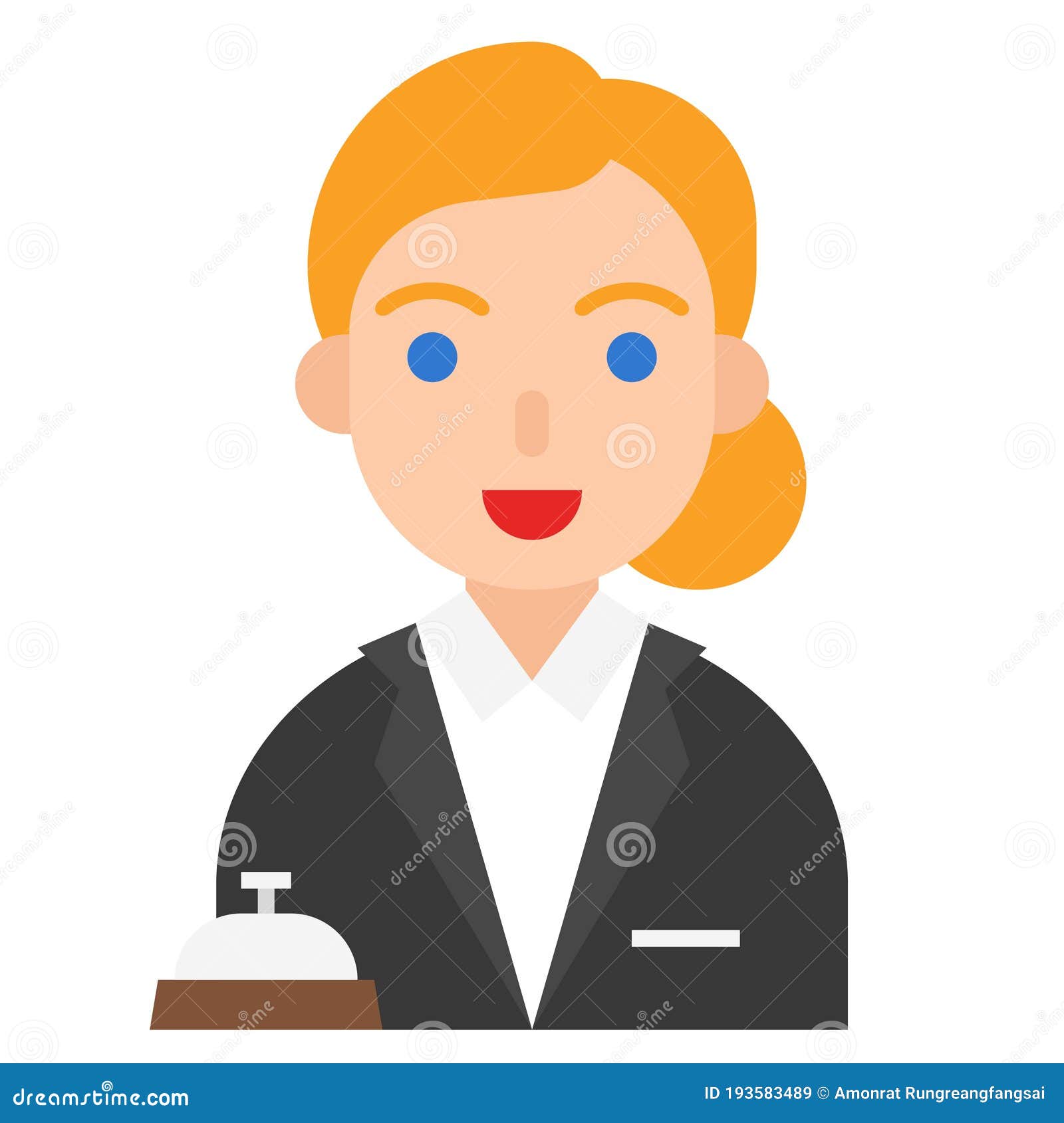 Receptionist Icon, Profession and Job Vector Illustration Stock Vector ...