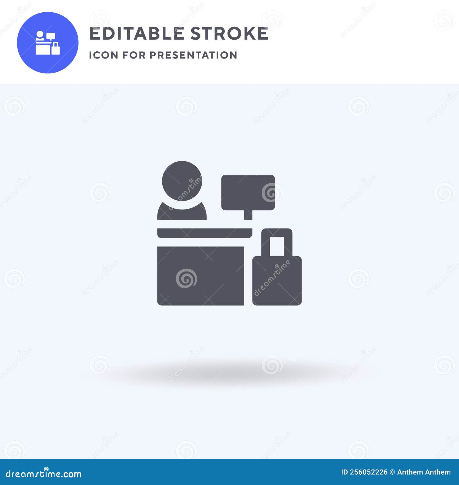 Receptionist Icon Vector, Filled Flat Sign, Solid Pictogram Isolated on ...