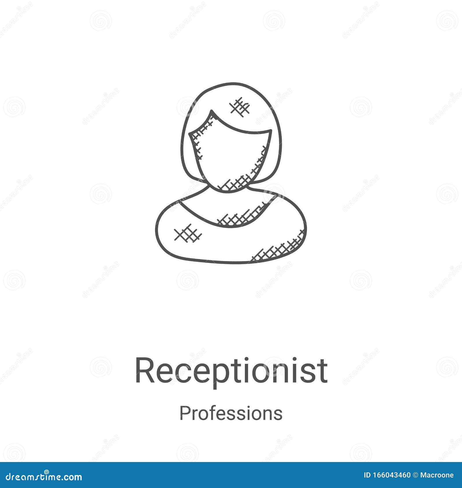 Receptionist Icon Vector from Professions Collection. Thin Line ...