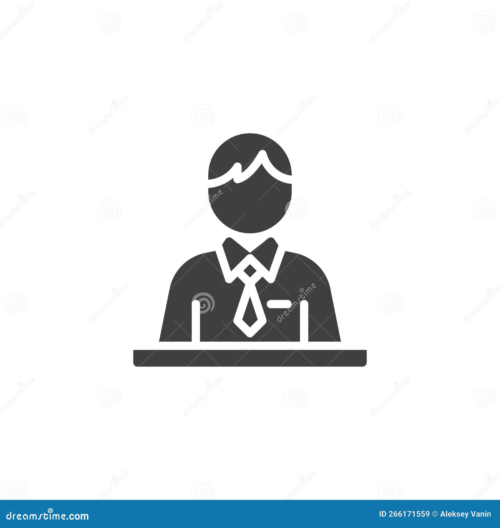 Receptionist vector icon stock vector. Illustration of symbol - 266171559