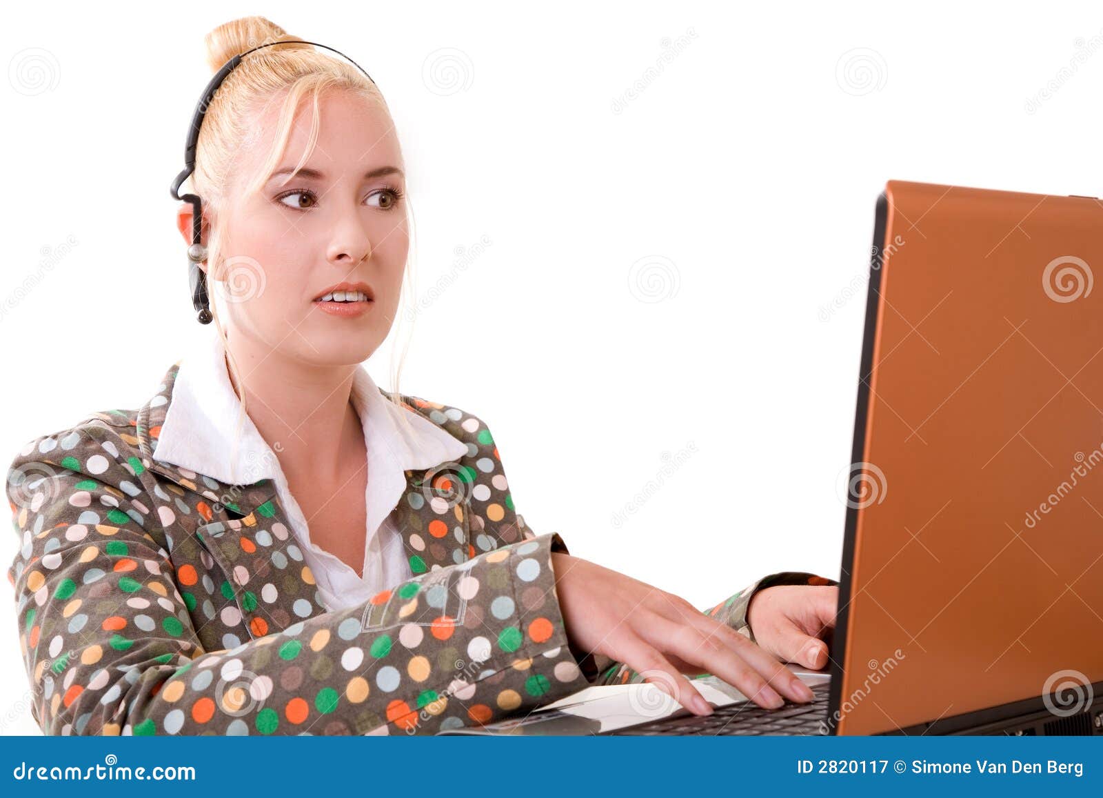 Receptionist at work stock image. Image of person, corporate - 2820117