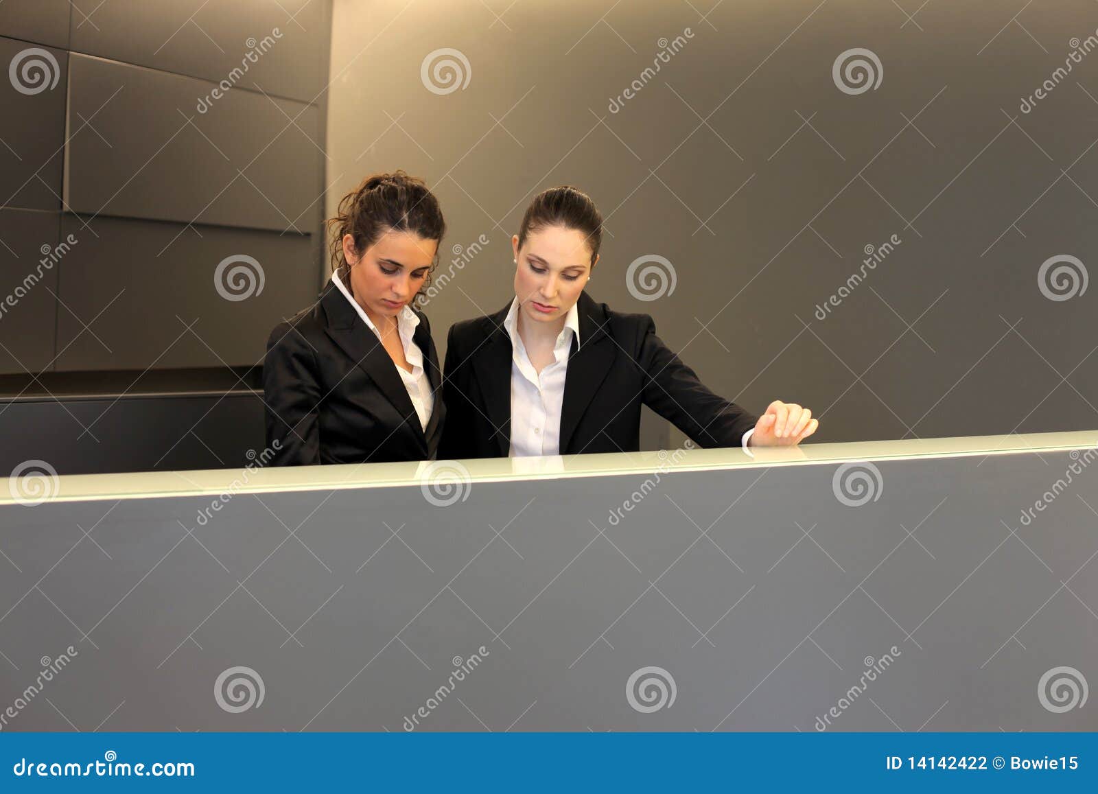 Receptionists stock photo. Image of person, caucasian - 14142422