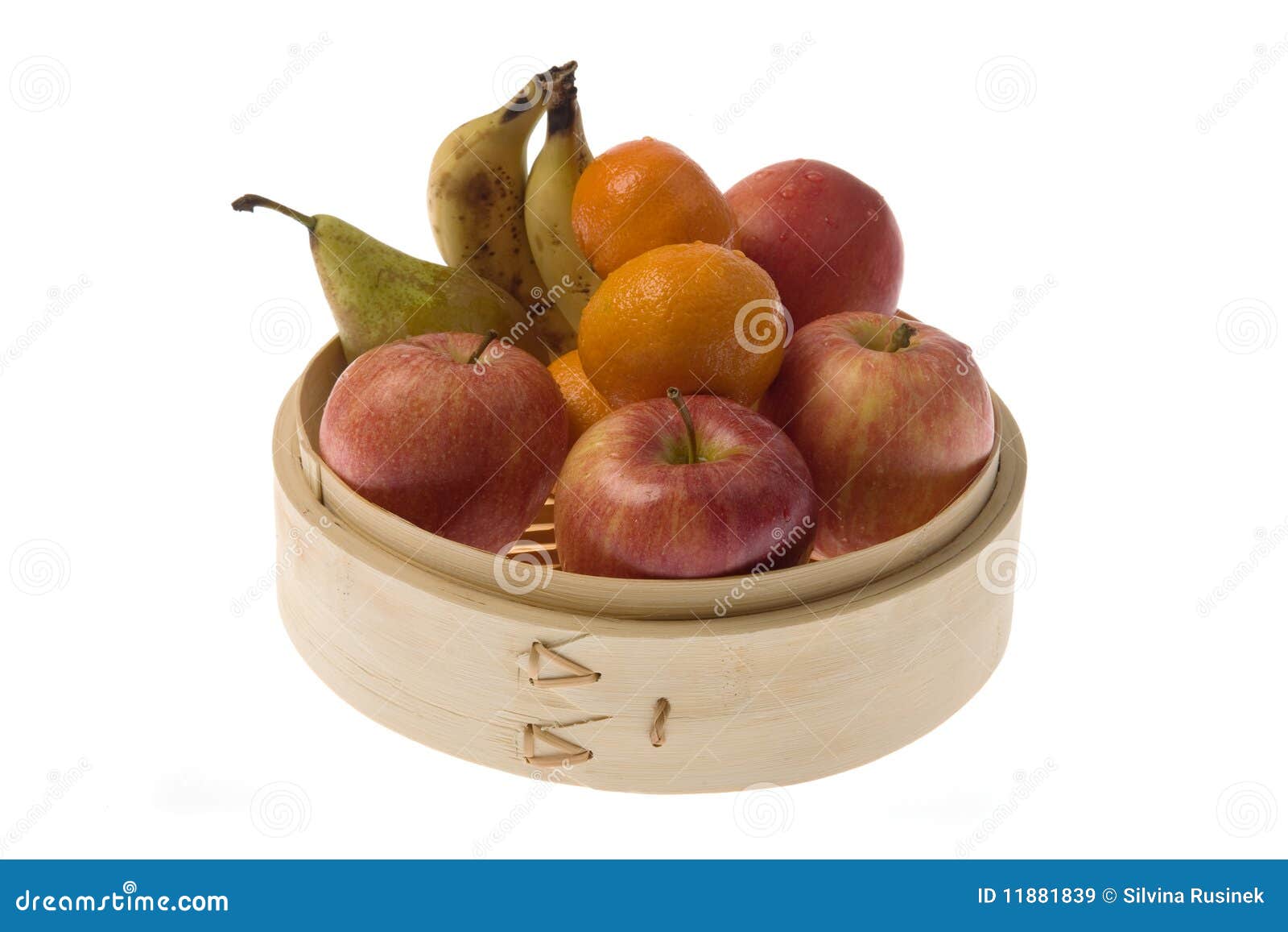 Receptor De Bambu Com Frutas Imagem de Stock - Imagem de dieta, caixa ...