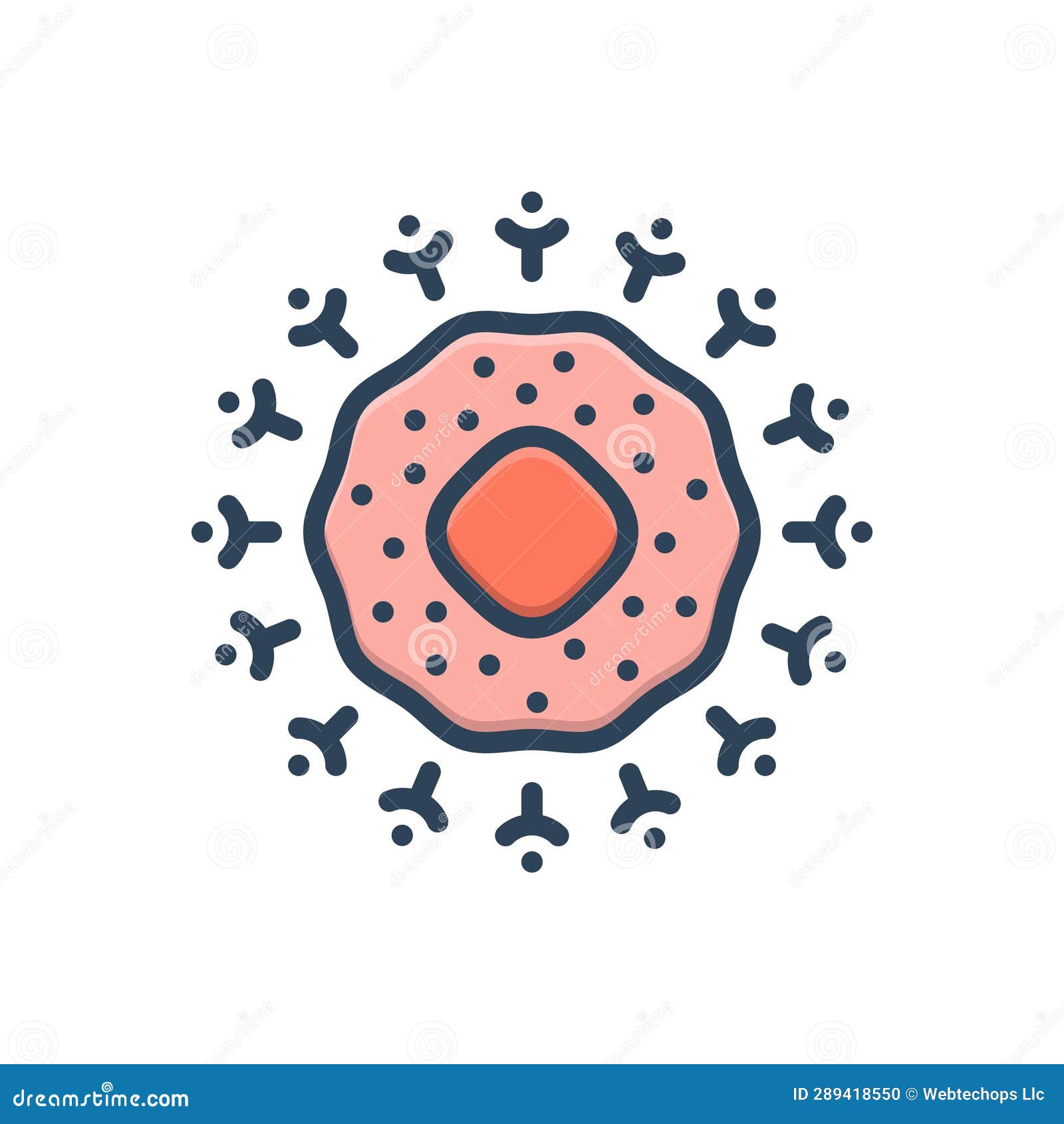 Color Illustration Icon for Receptor, Nerve and Cells Stock ...