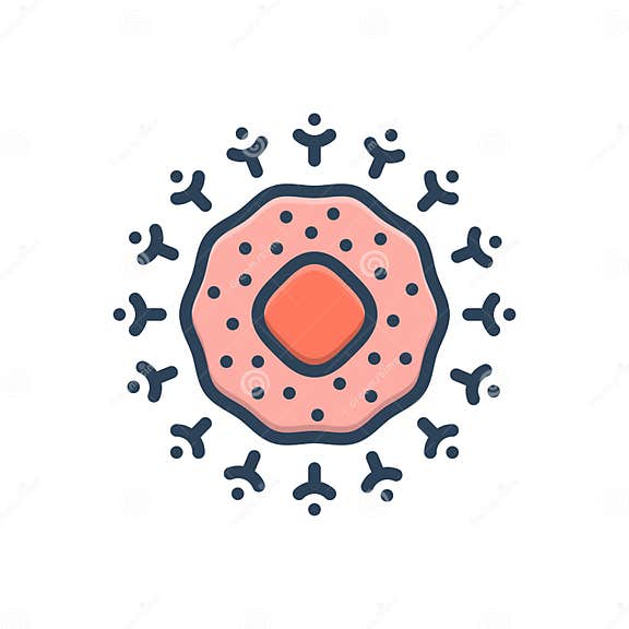 Color Illustration Icon for Receptor, Nerve and Cells Stock ...