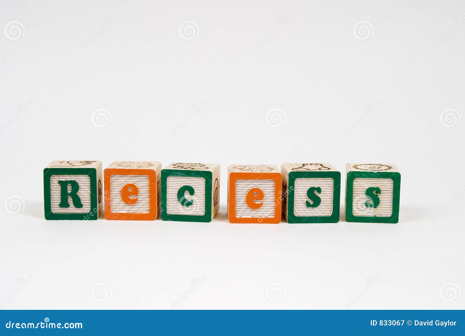 Recess in block letters stock image. Image of note, sign - 833067