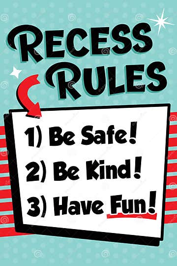 Recess Rules Sign for Elementary School Playgrounds, Safe Play ...