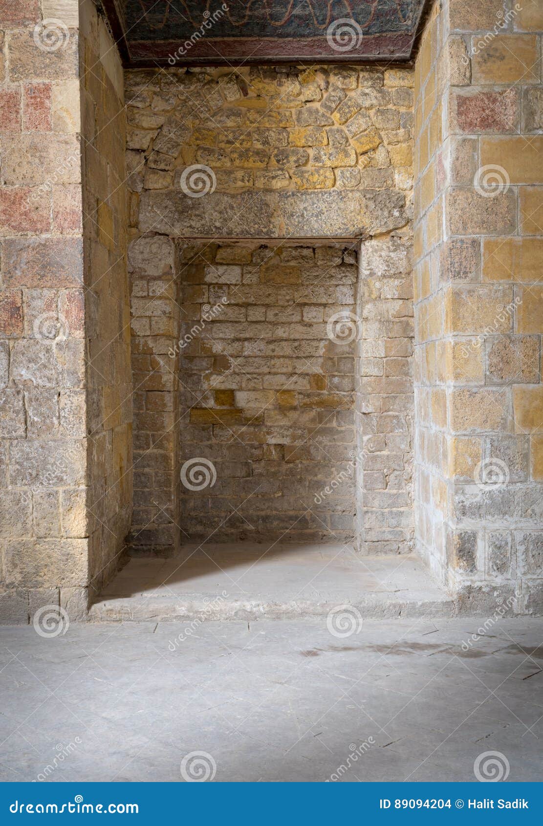 Recessed Frames in an Old Stone Bricks Wall Stock Photo - Image of aged ...