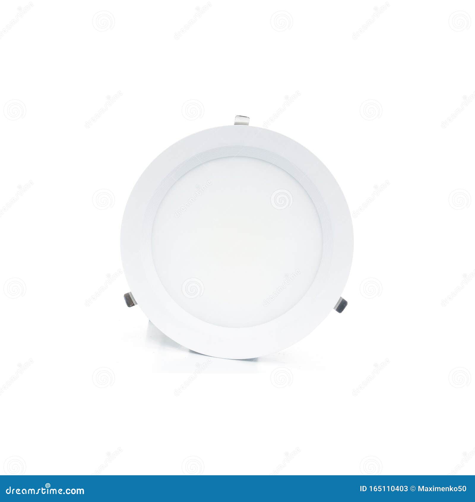 Recessed Undershelf Light. White Ceiling Diod Light Isolated on White ...