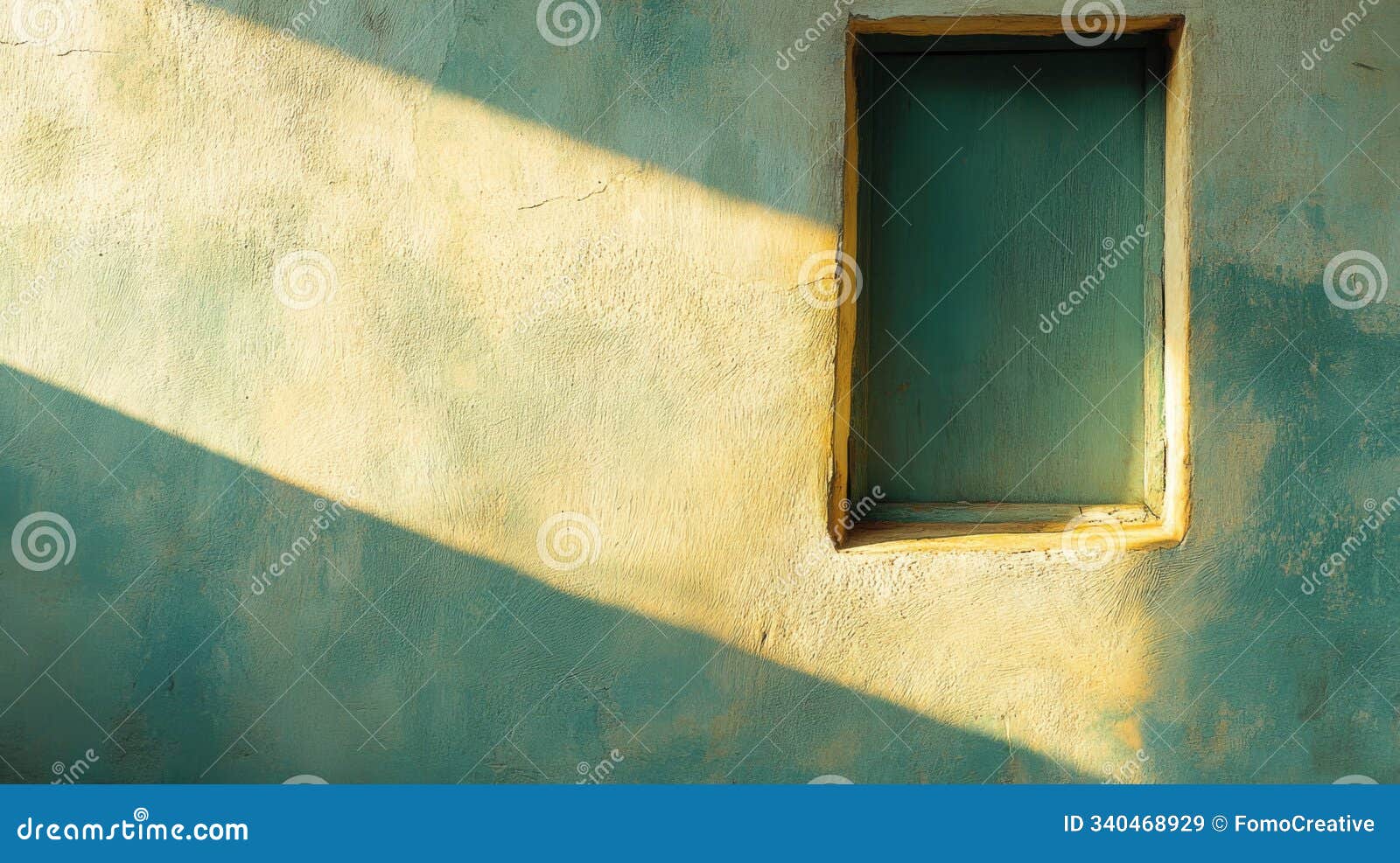 A Recessed Window on a Textured Wall with Sunbeams Stock Illustration ...