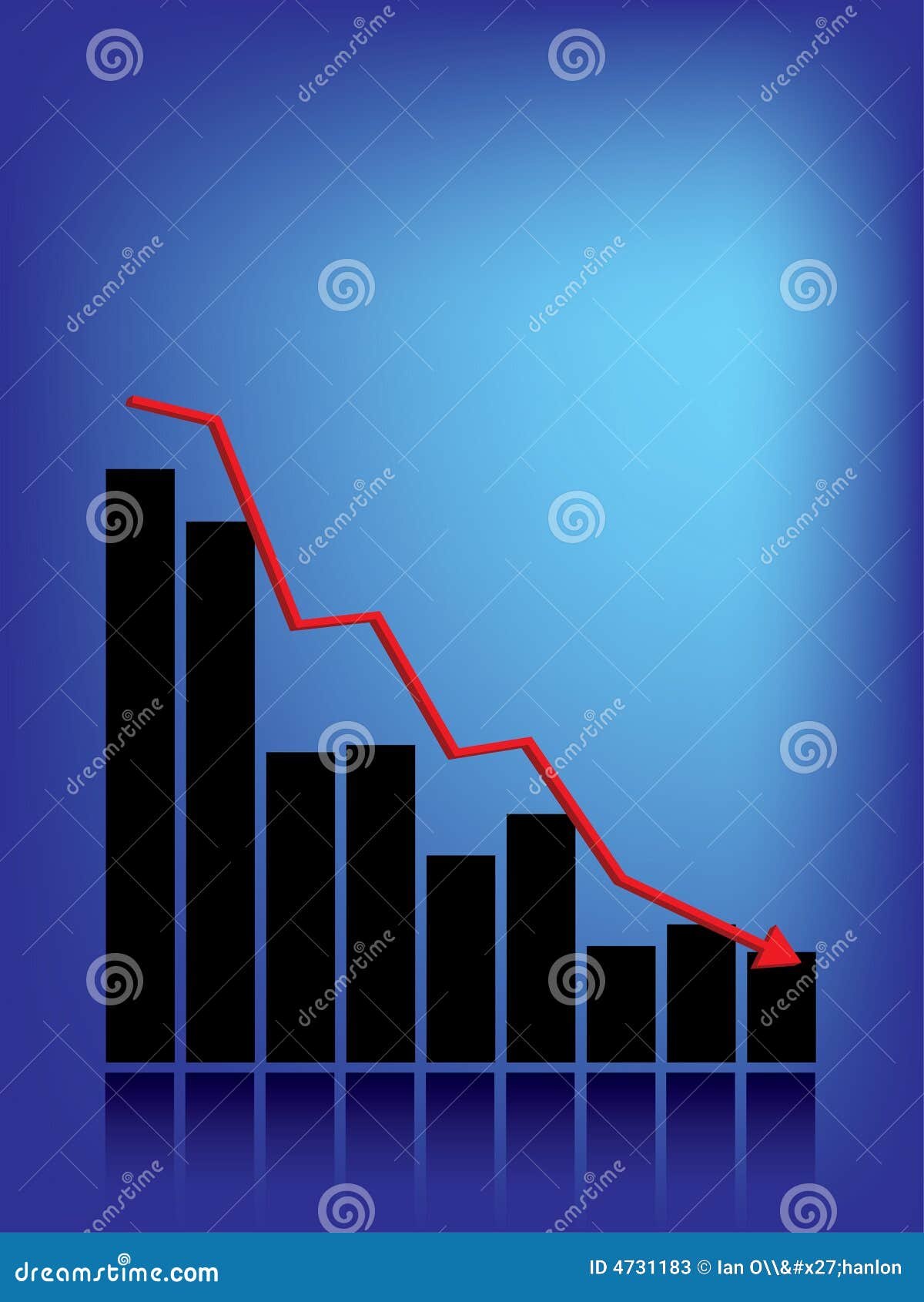 Recession bar graph stock vector. Illustration of firm - 4731183