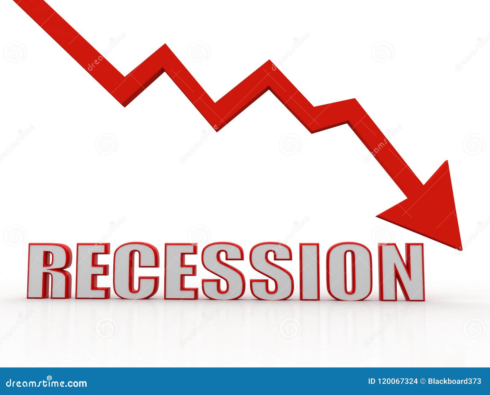 Recession Concept. 3D Rendering Stock Illustration - Illustration of ...