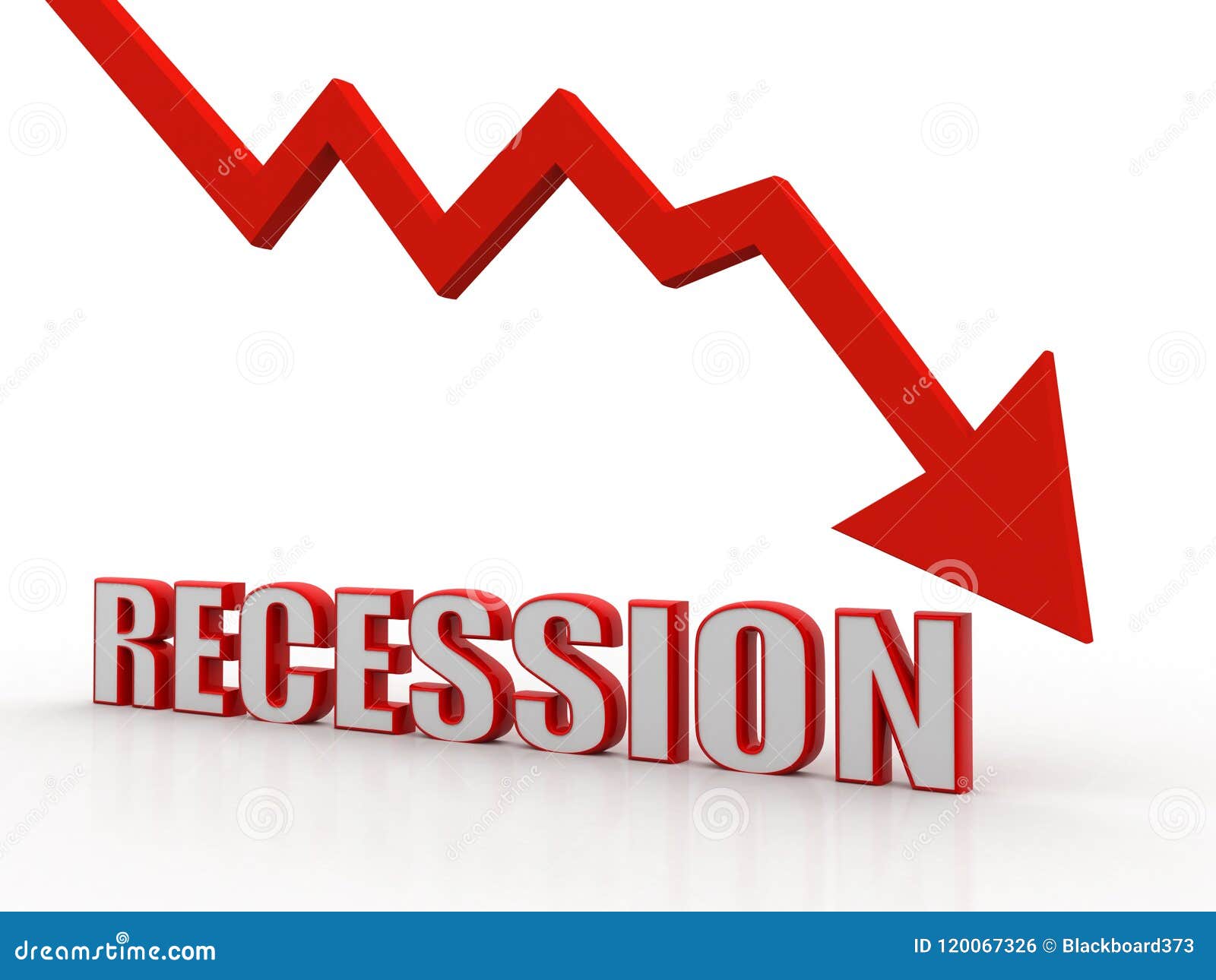 Recession Concept. 3D Rendering Stock Illustration - Illustration of ...