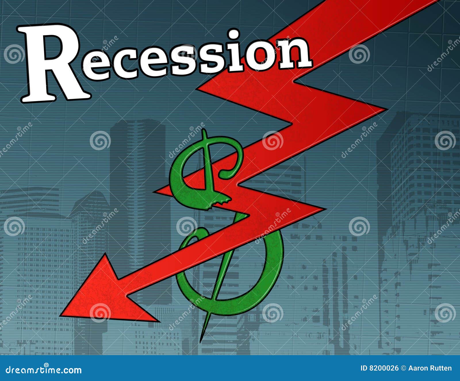 Recession Crisis Graphic stock illustration. Illustration of city - 8200026
