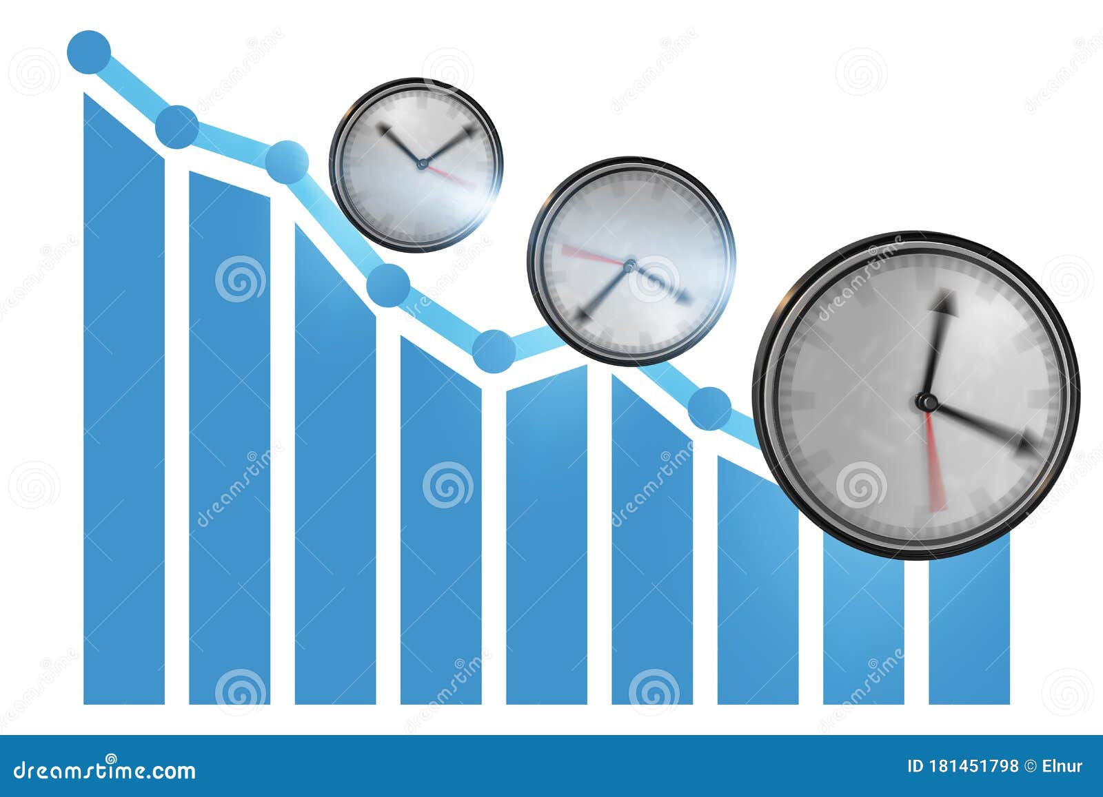 Recession and Decline Concept - 3d Rendering Stock Illustration ...