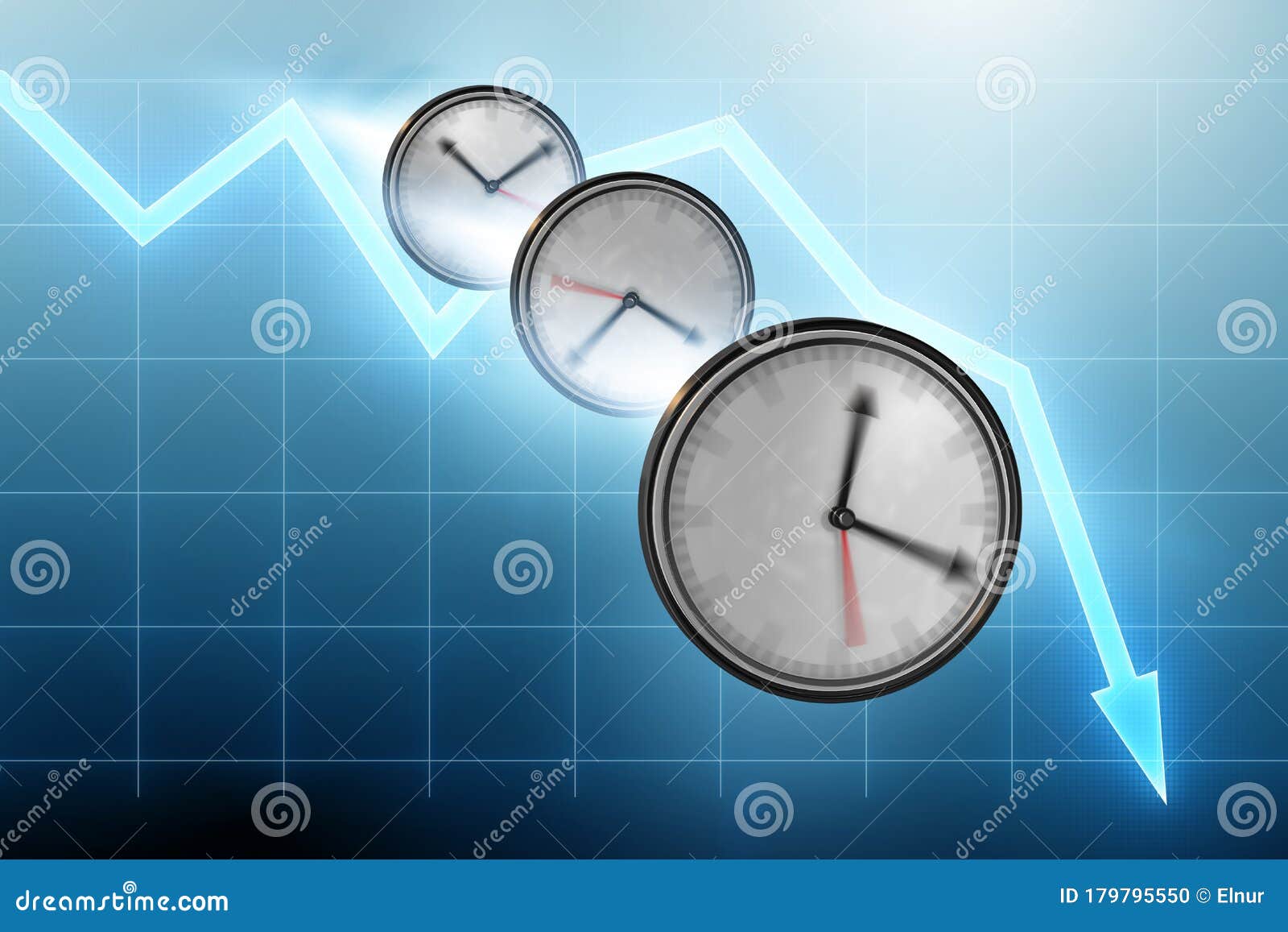 Recession and Decline Concept - 3d Rendering Stock Illustration ...