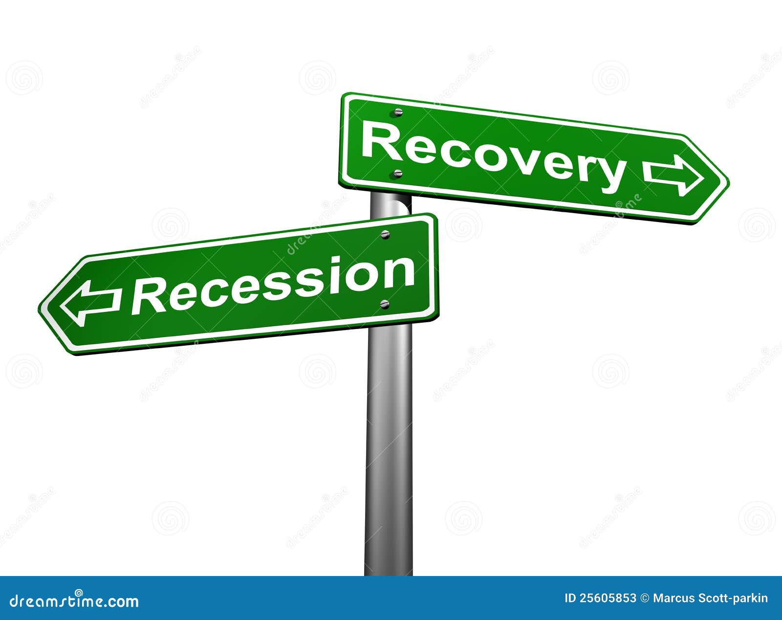 Recession or Recovery stock illustration. Illustration of fortune ...