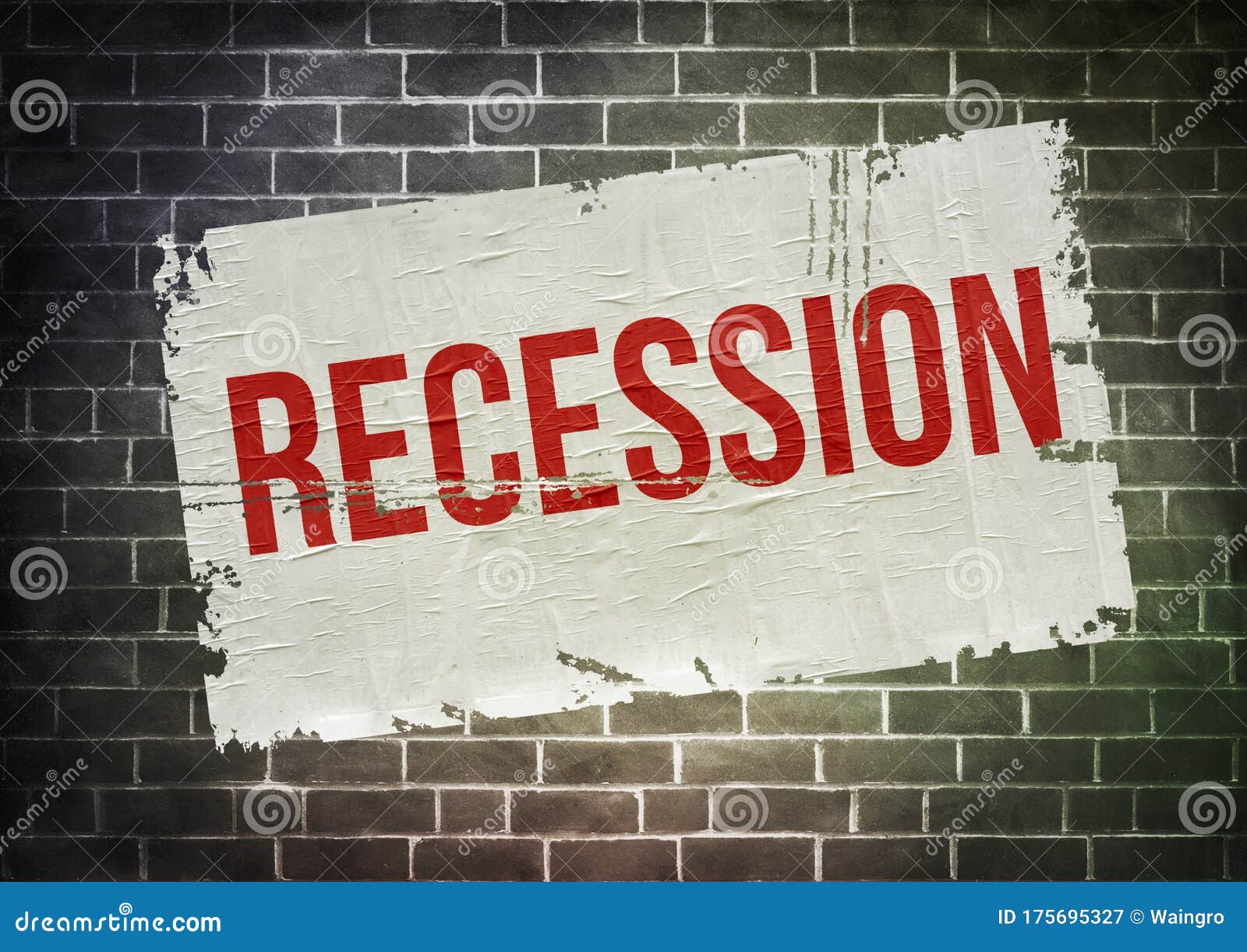 Recession - Temporary Economic Decline Warning Stock Image - Image of ...