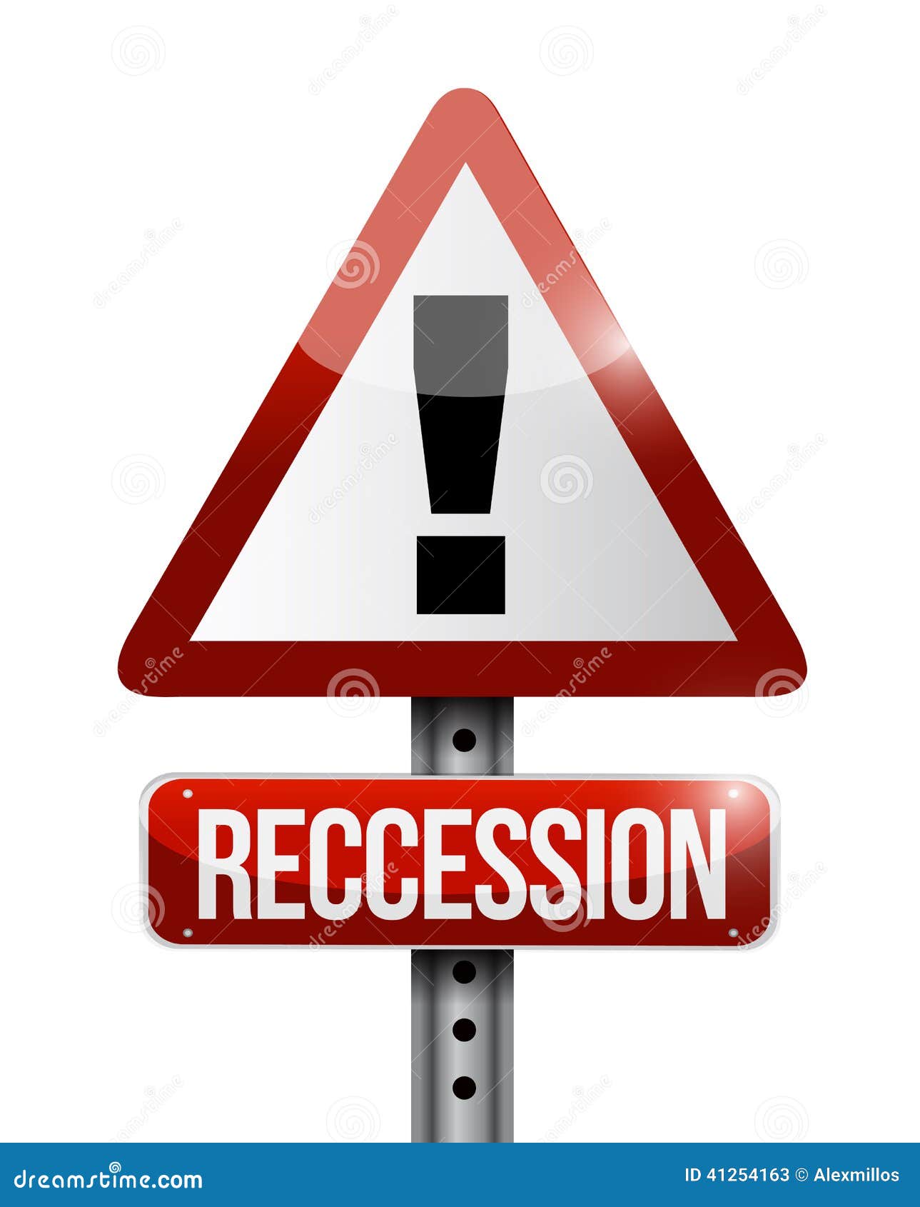 Recession Warning Sign Illustration Design Stock Illustration ...
