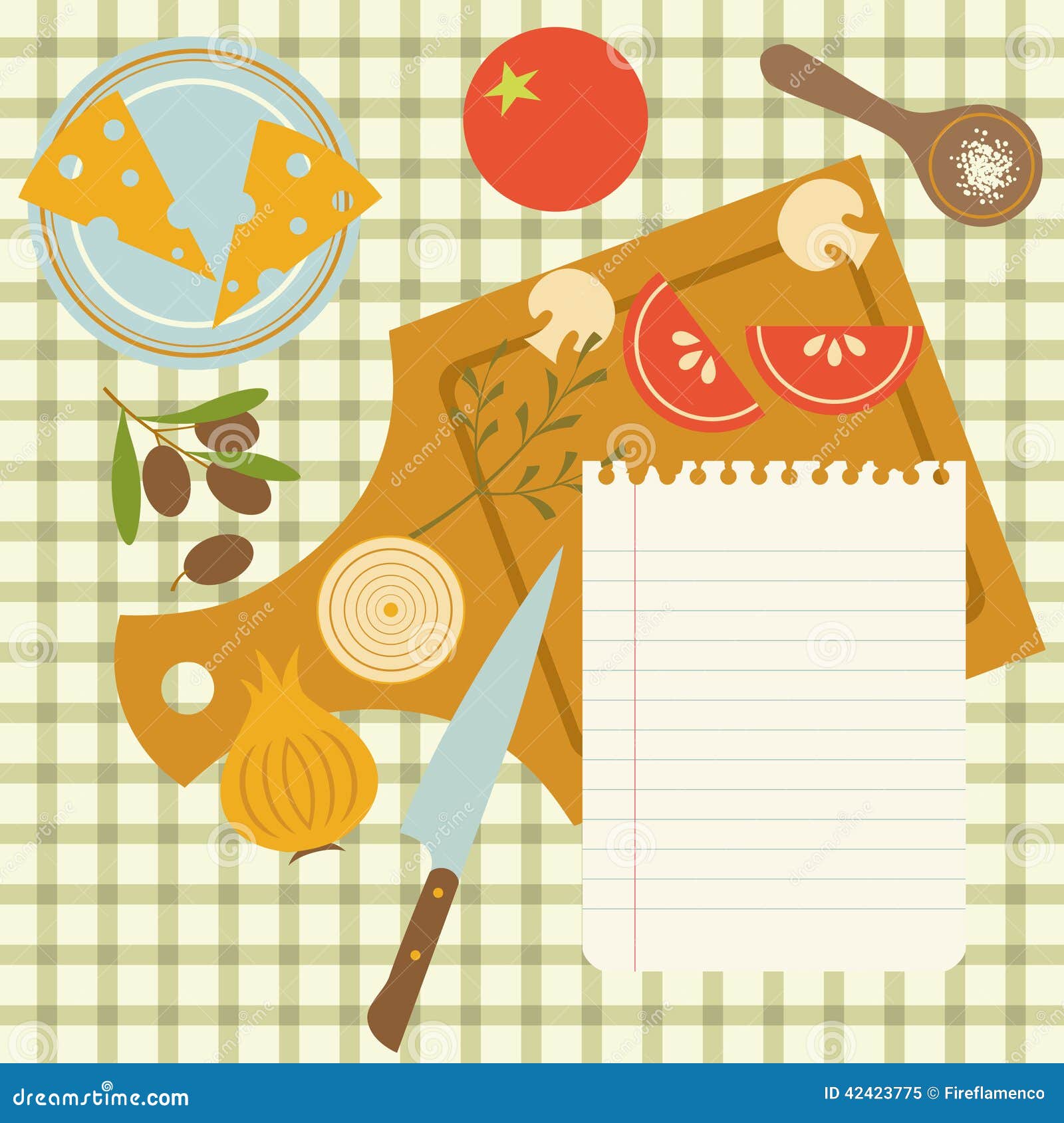 Receta ilustración del vector. Ilustración de tarjeta - 42423775