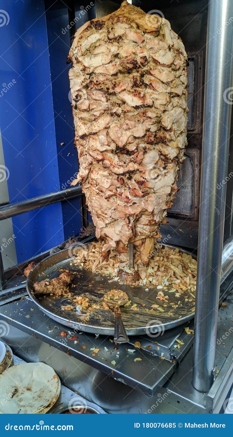 Receta de pollo Shawarma imagen de archivo. Imagen de chatney - 180076685