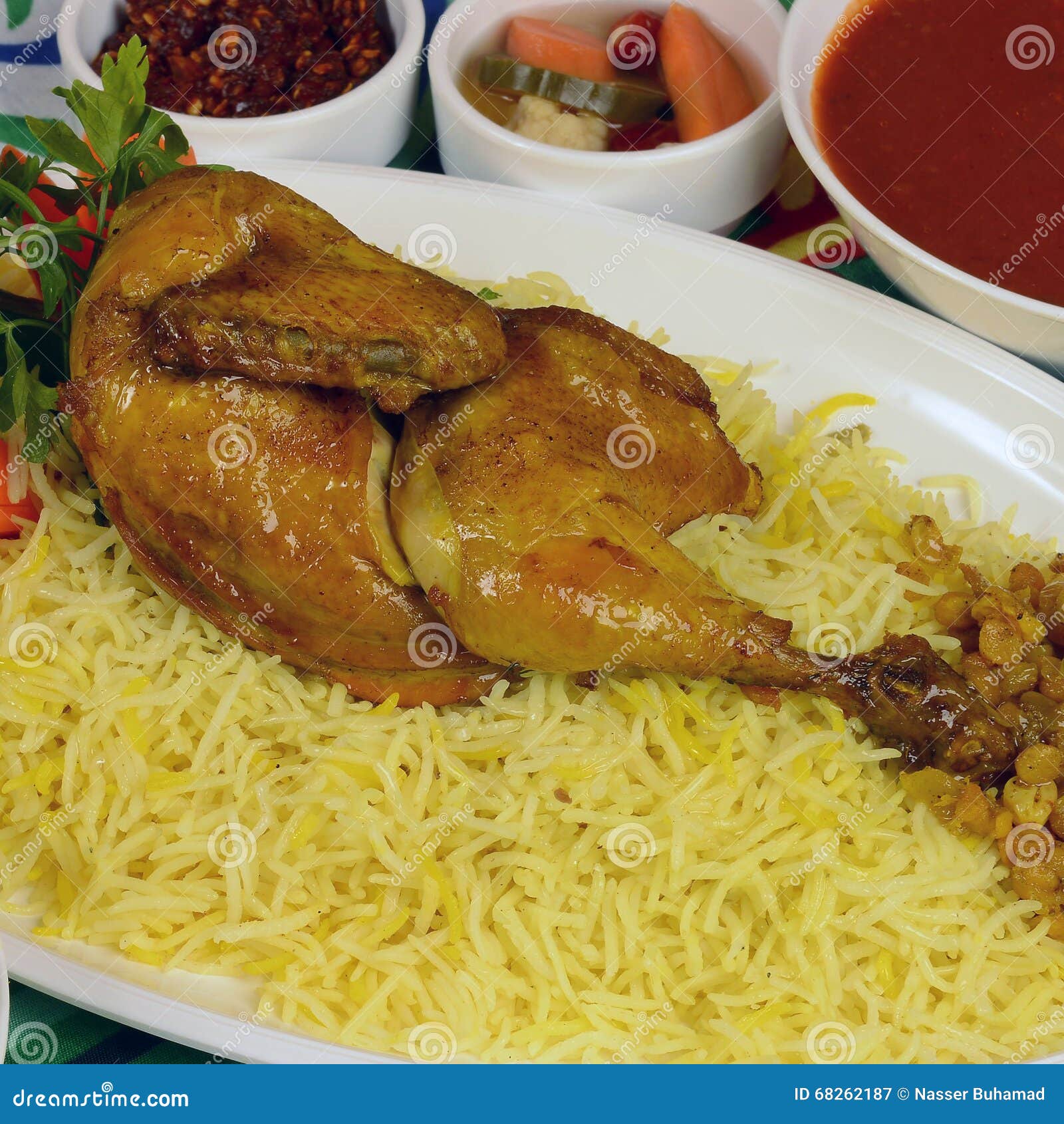 Receta Del Arroz Del Pollo De Kapsa Imagen de archivo - Imagen de frito ...