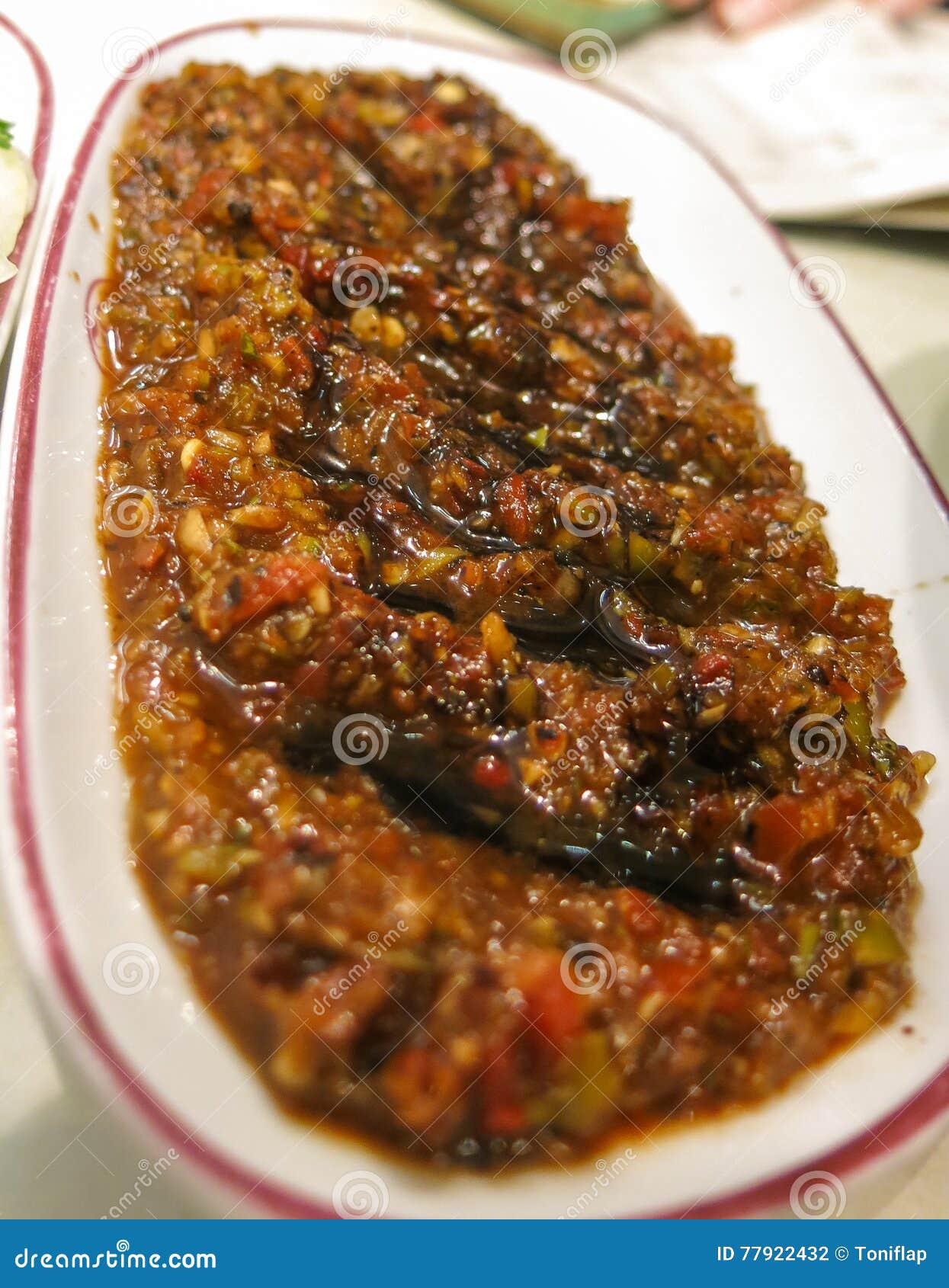 Receta Picante Turca De La Salsa Del Tomate Foto de archivo - Imagen de ...