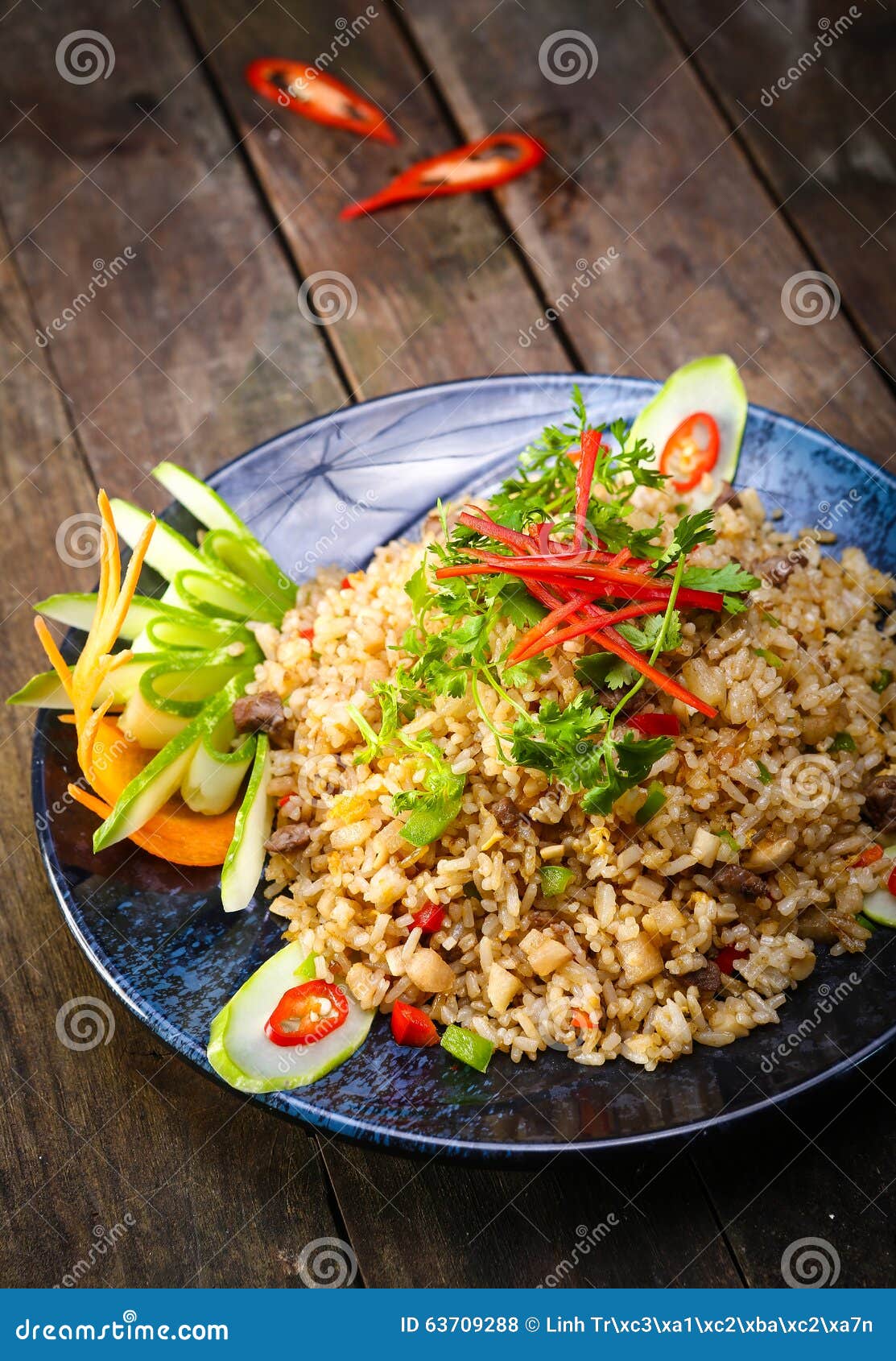 Receta Vegetal De Fried Rice Foto de archivo - Imagen de sabroso ...