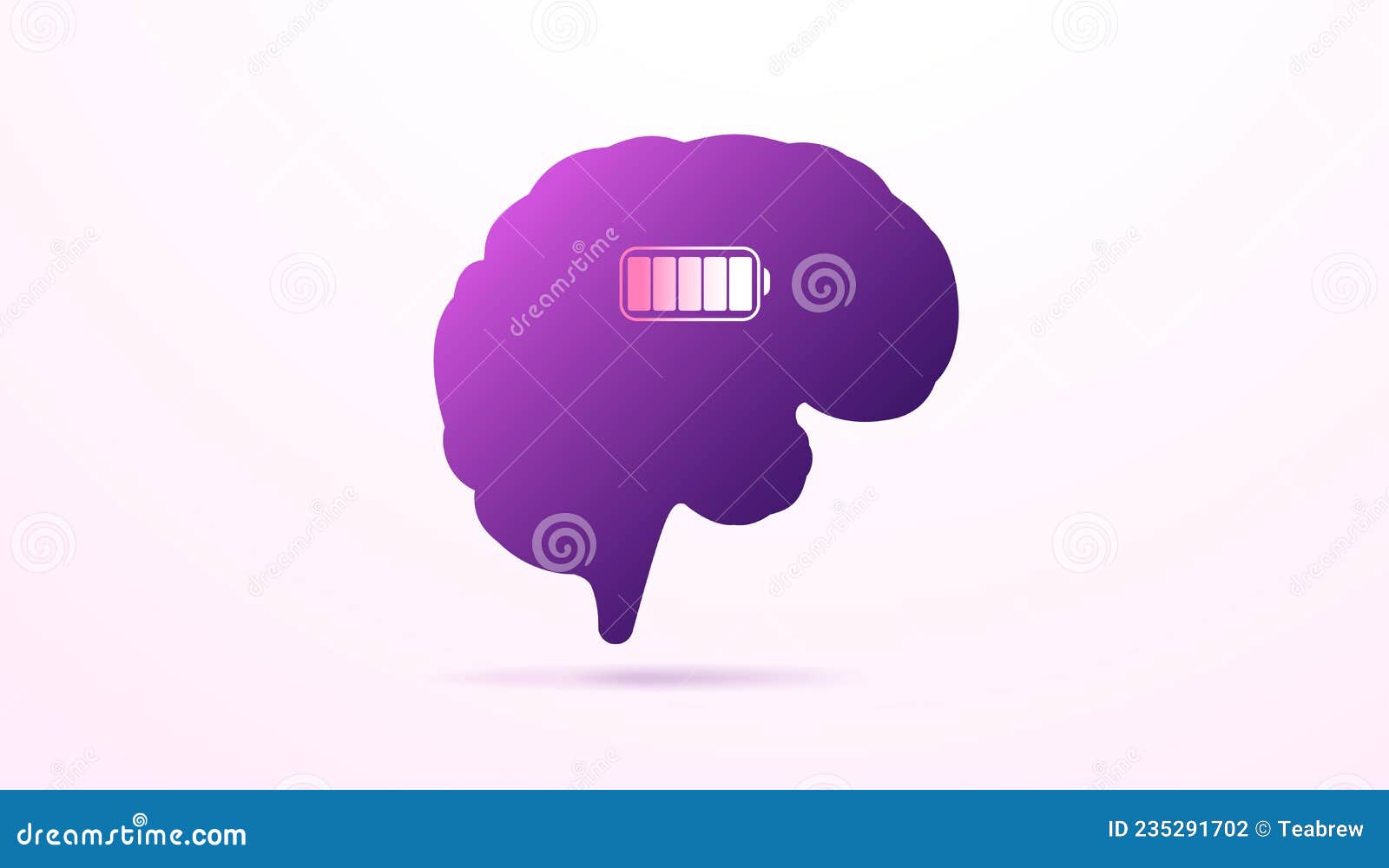 Recharge Human Brain. Vector Template for Posters and Banners Stock ...