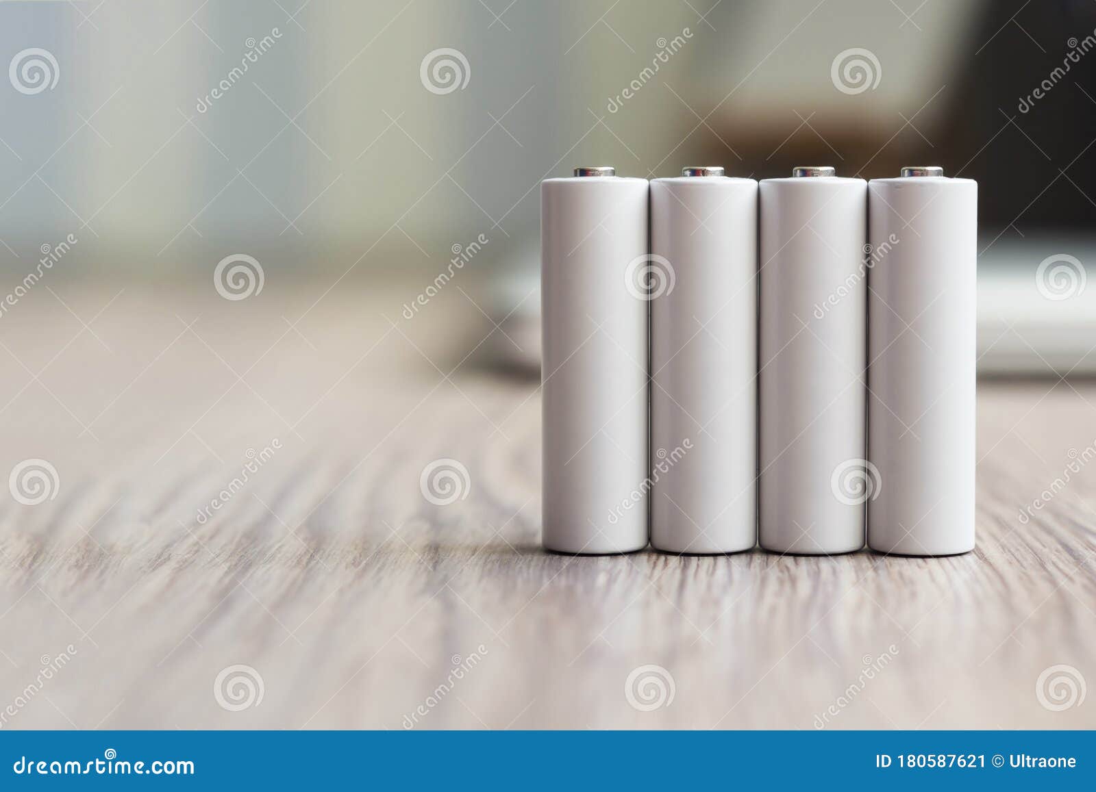 4 Rechargeable Batteries on the Table Stock Image - Image of 18650 ...