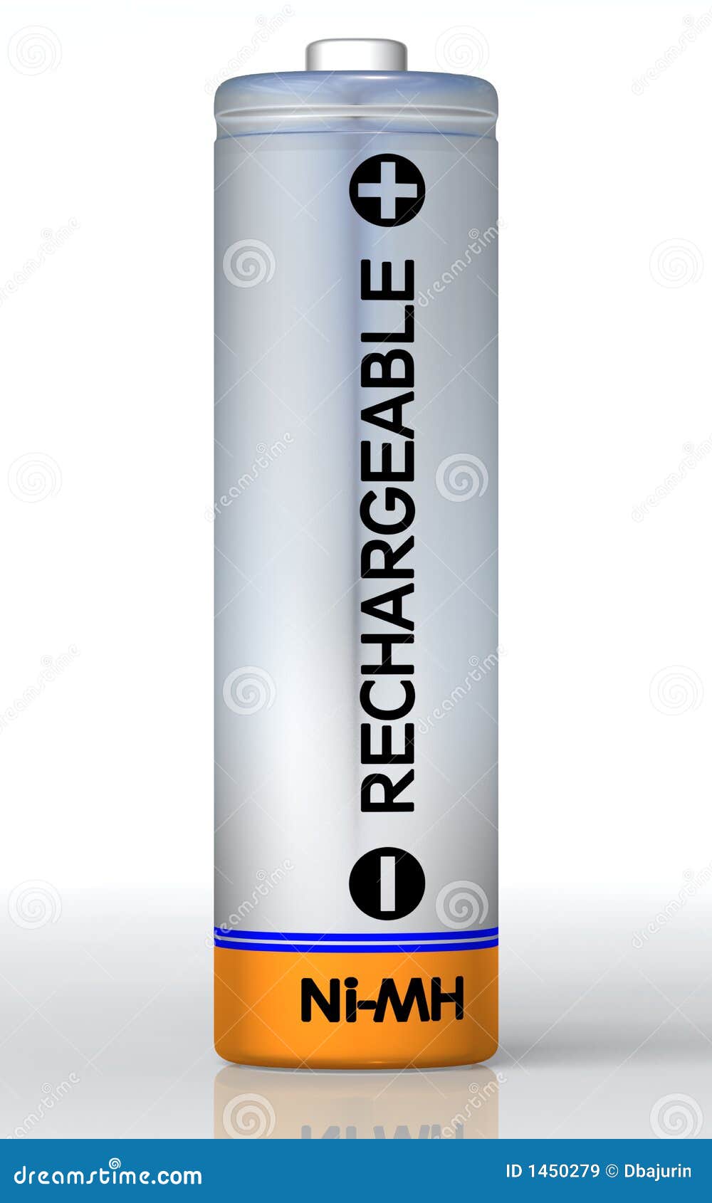 Rechargeable battery stock illustration. Illustration of metal - 1450279