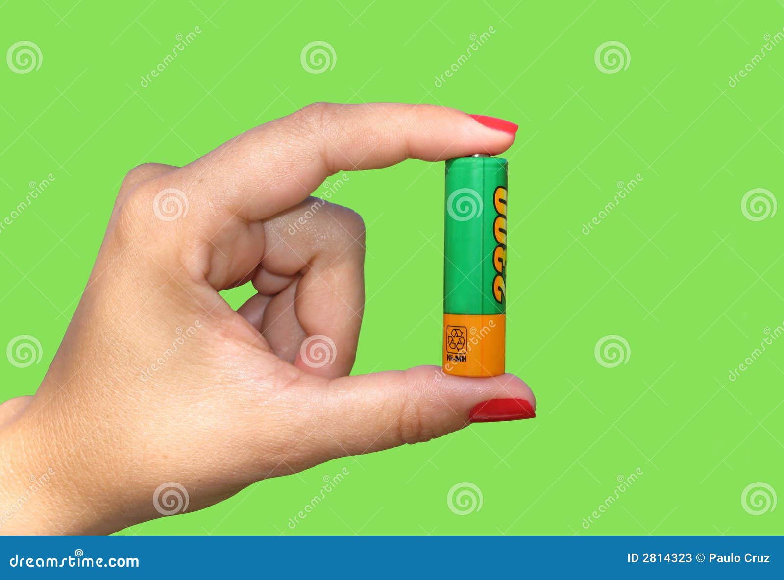 Rechargeable Battery stock image. Image of hold, hand - 2814323