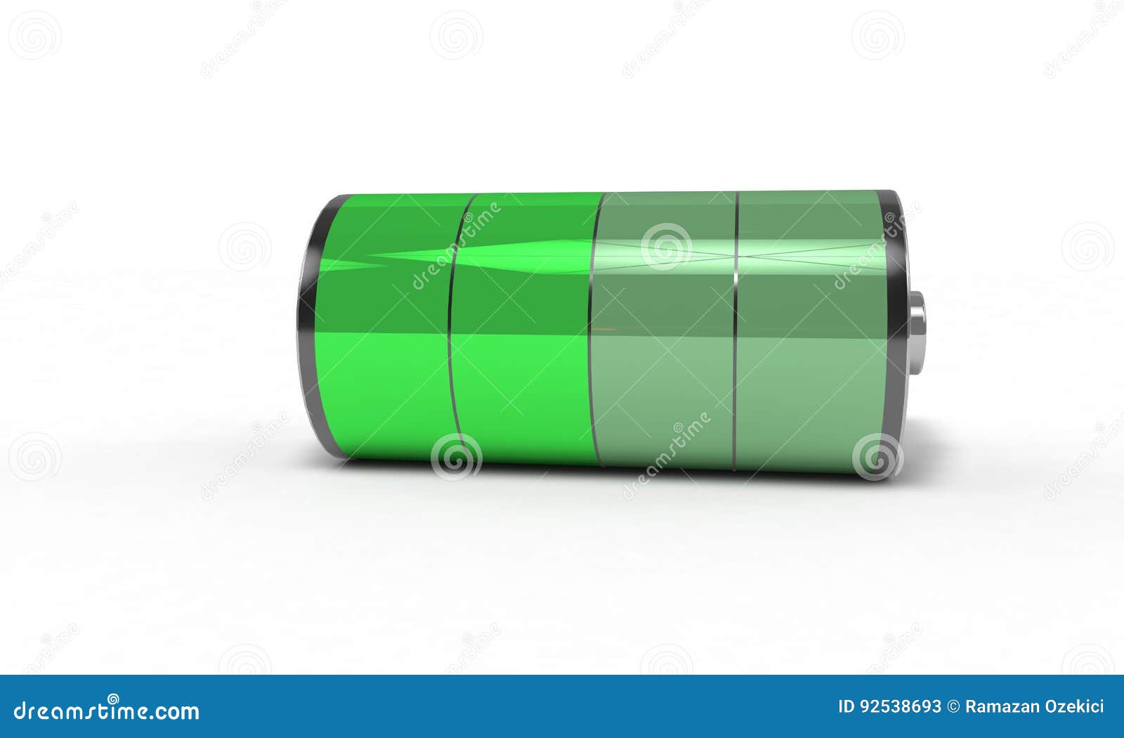 Rechargeable Battery Medium, 3d Render Stock Illustration ...