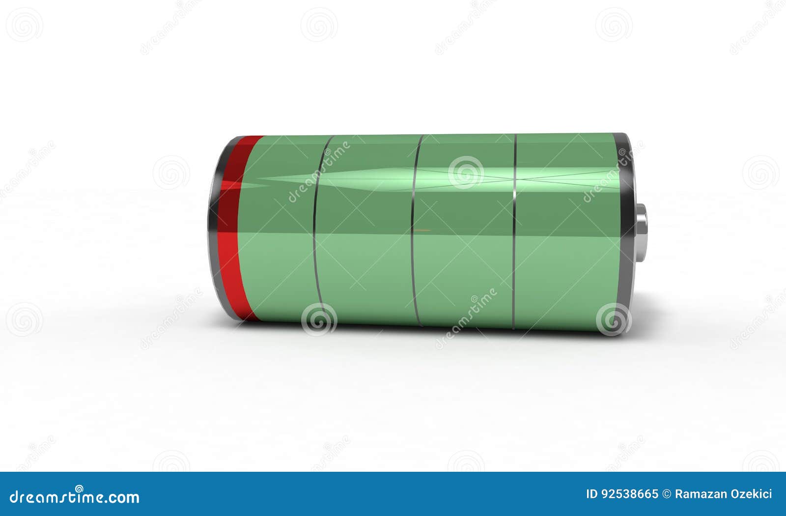 Rechargeable Battery Very Low, 3d Render Stock Illustration ...