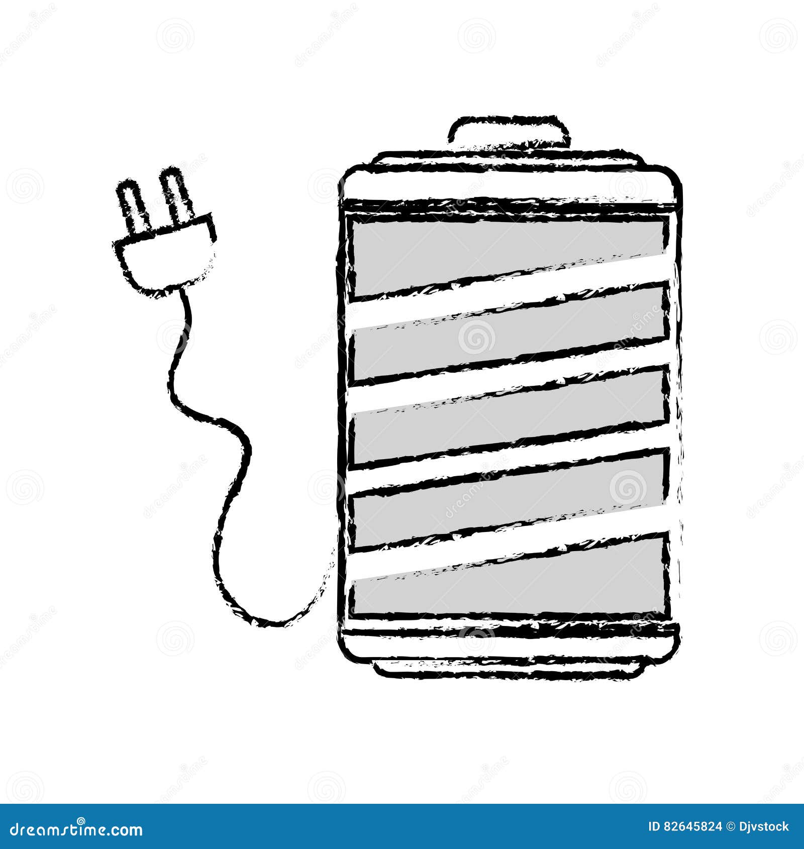 Rechargeable Electric Battery Stock Illustration - Illustration of draw ...