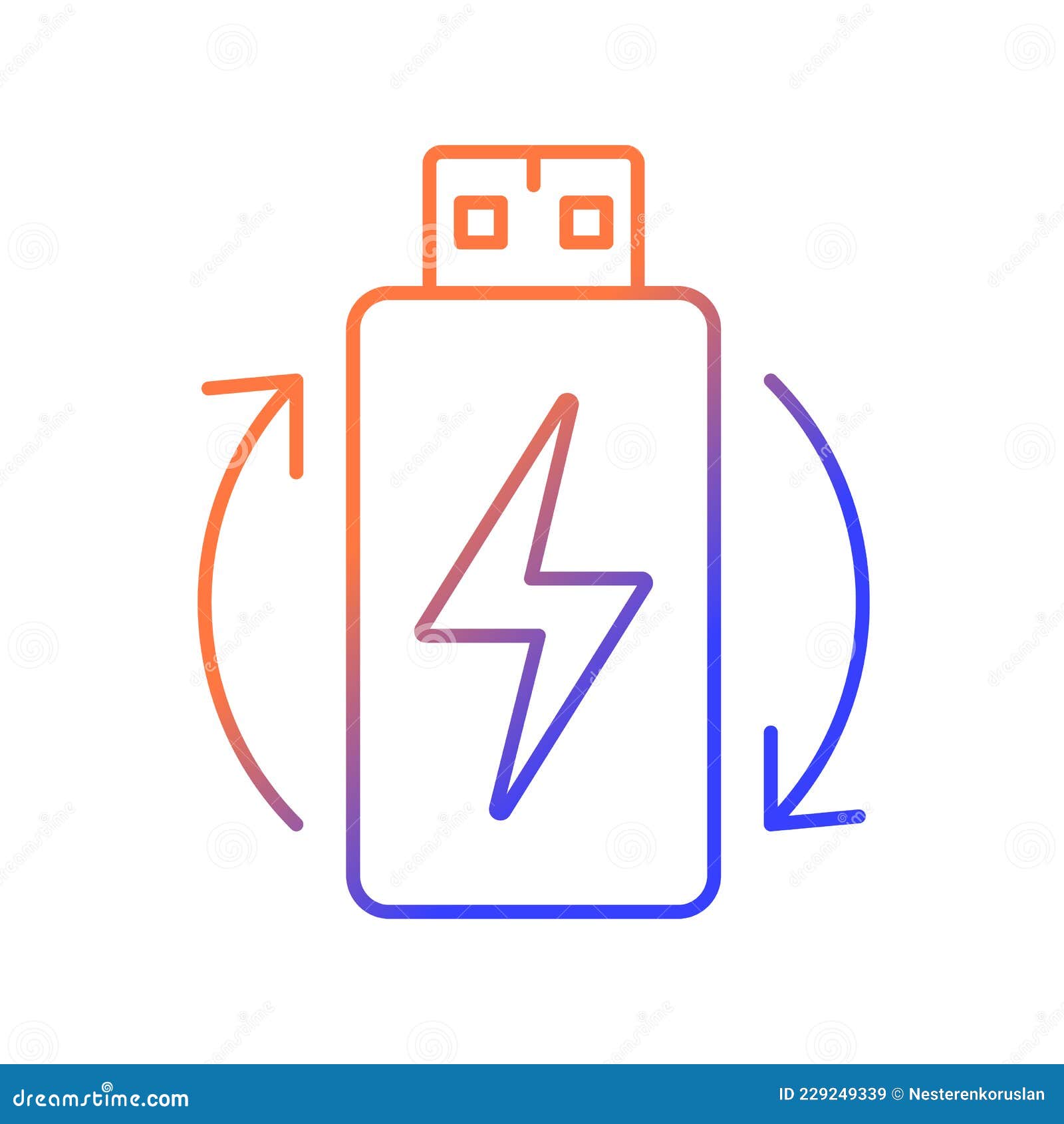 Rechargeable Lithium Ion Battery Gradient Linear Vector Manual Label ...