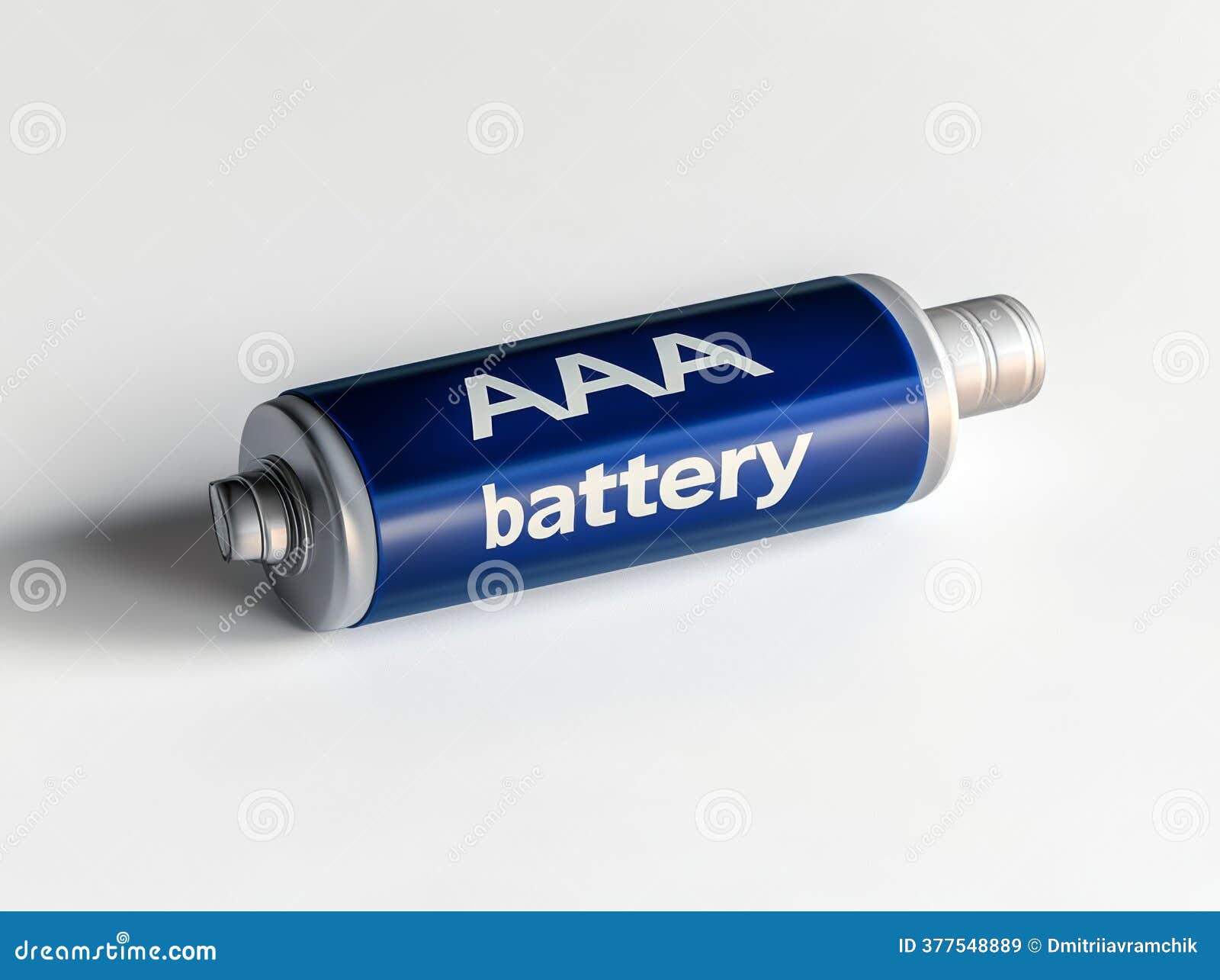 Battery Type D Or C, PP3, AA, AAA On A White Background With Reflection ...