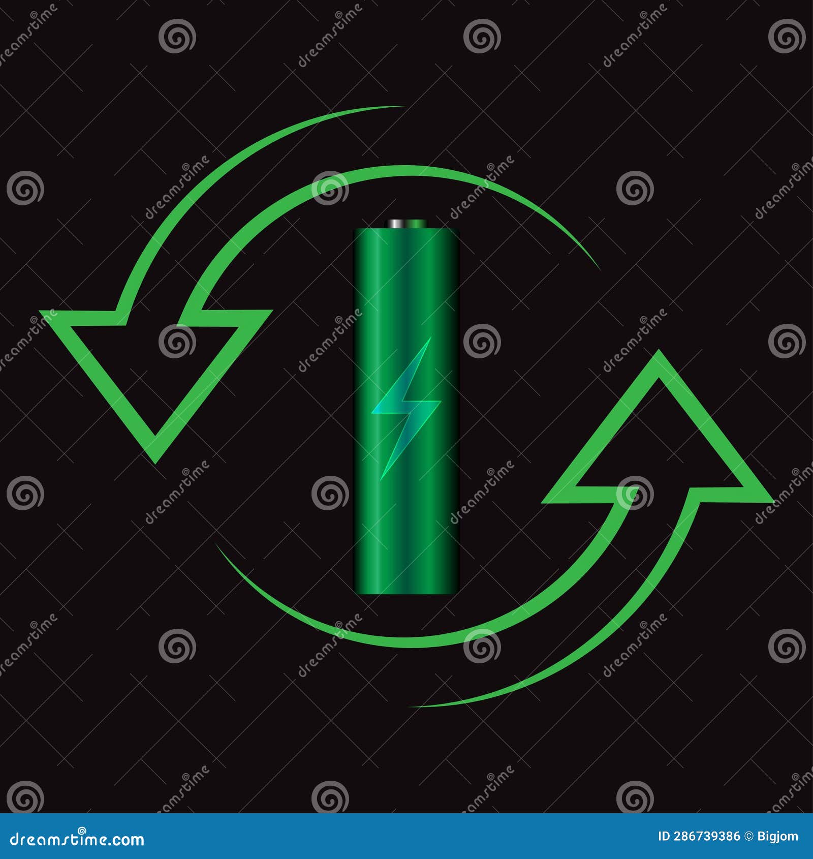 Recharging Battery. Battery with Lightning Sign and Charging Stock ...