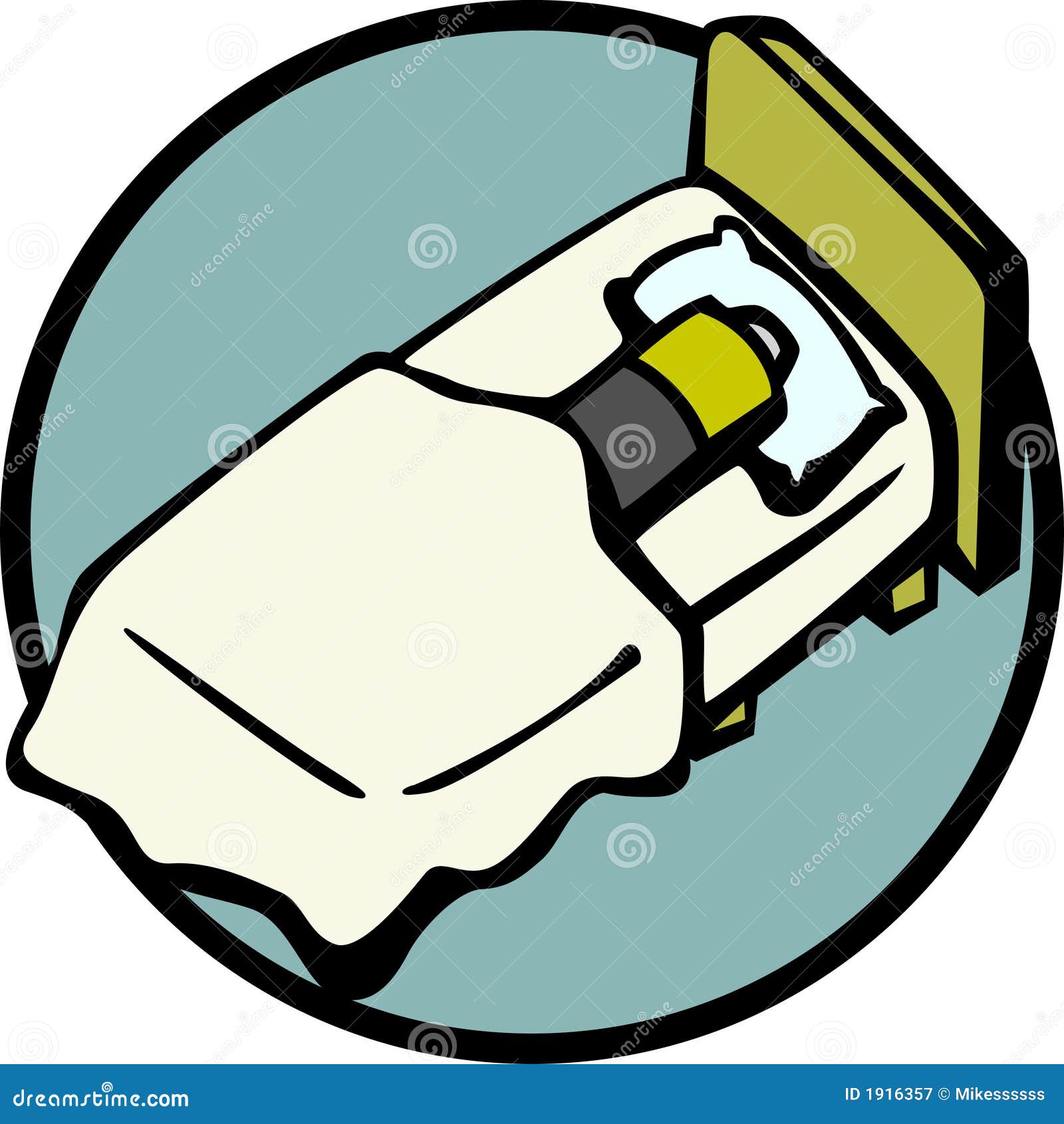 Recharging Battery by Sleeping Vector Illustration Stock Vector ...