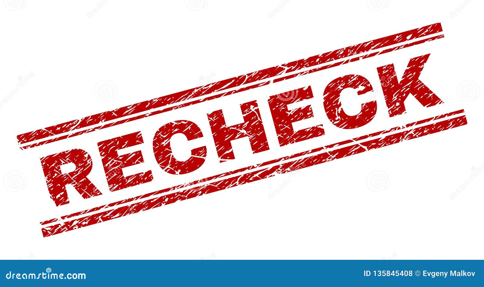 Scratched Textured RECHECK Stamp Seal Stock Vector - Illustration of ...