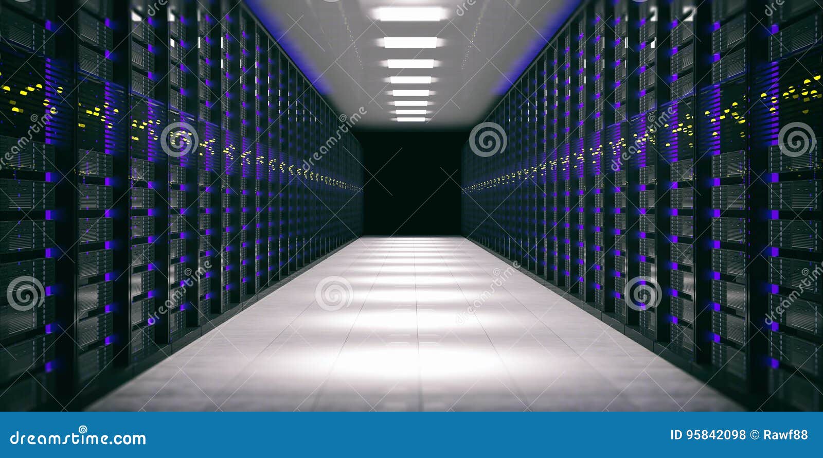 Rechenzentrum - Computerraum Abbildung 3D Stock Abbildung ...