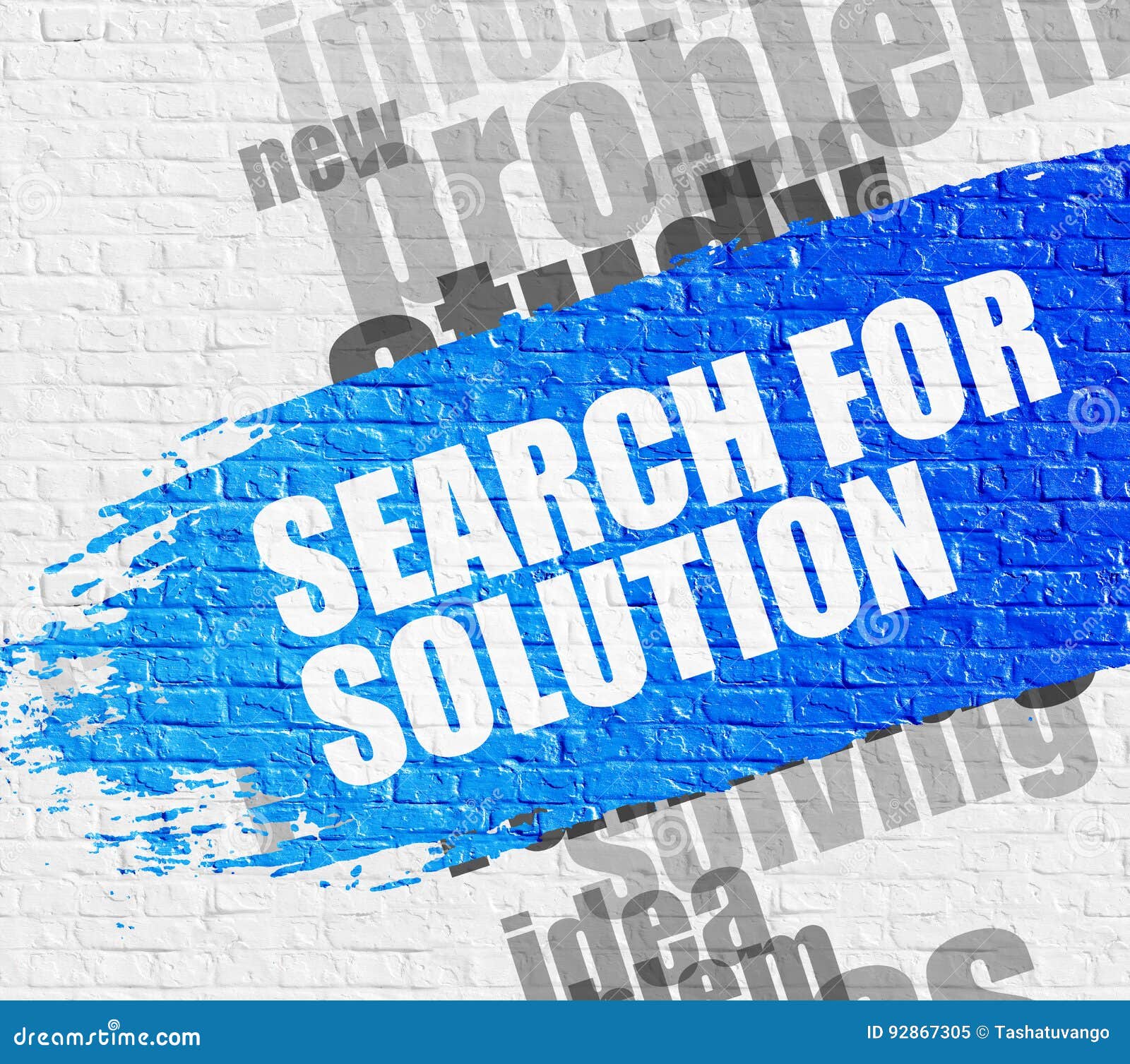 Recherche De Solution Sur Le Brickwall Illustration Stock ...