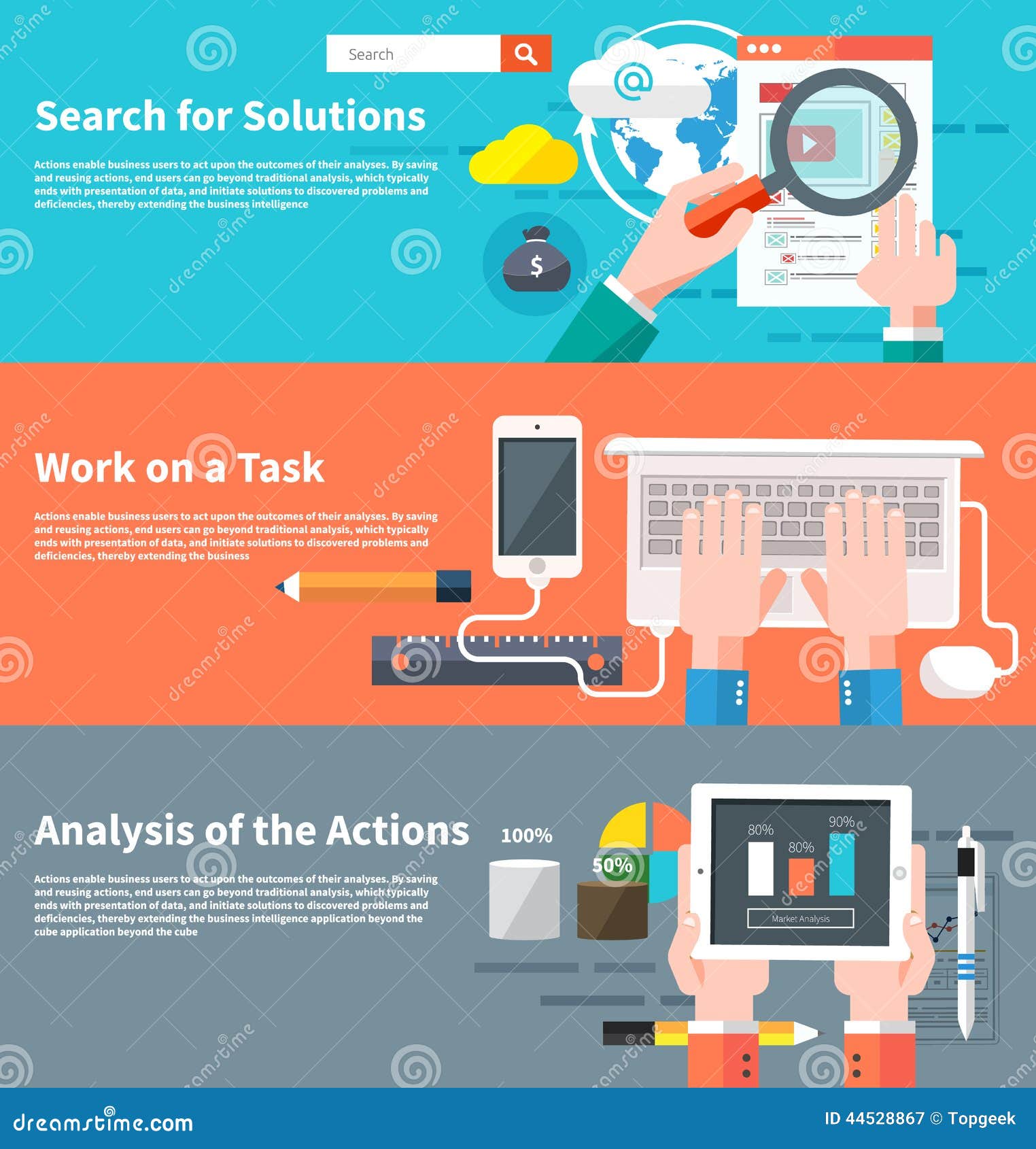 Recherche Des Solutions Infographic Illustration de Vecteur ...