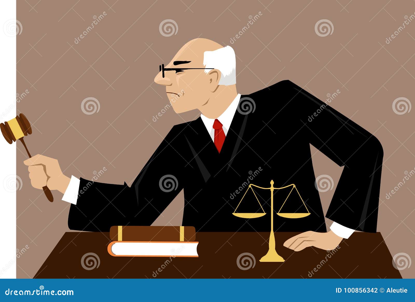 Rechter in een rechtszaal vector illustratie. Illustration of ...