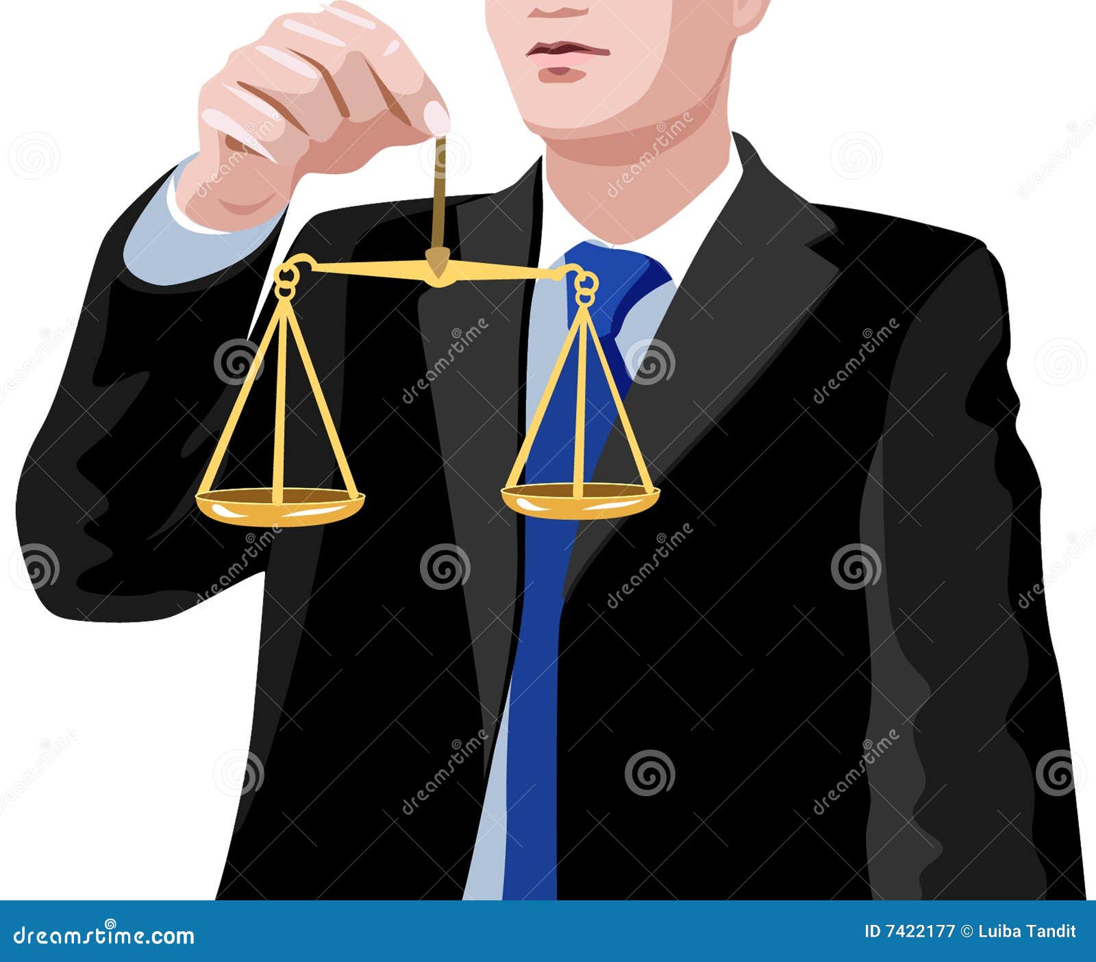 Rechtsanwalt vektor abbildung. Illustration von zugelassen - 7422177